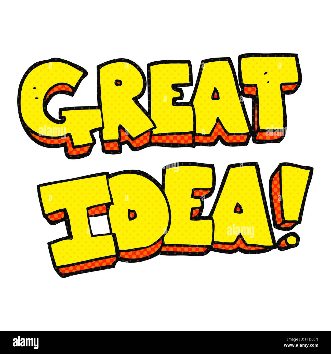 freehand drawn cartoon GREAT IDEA symbol Stock Vector Image & Art - Alamy