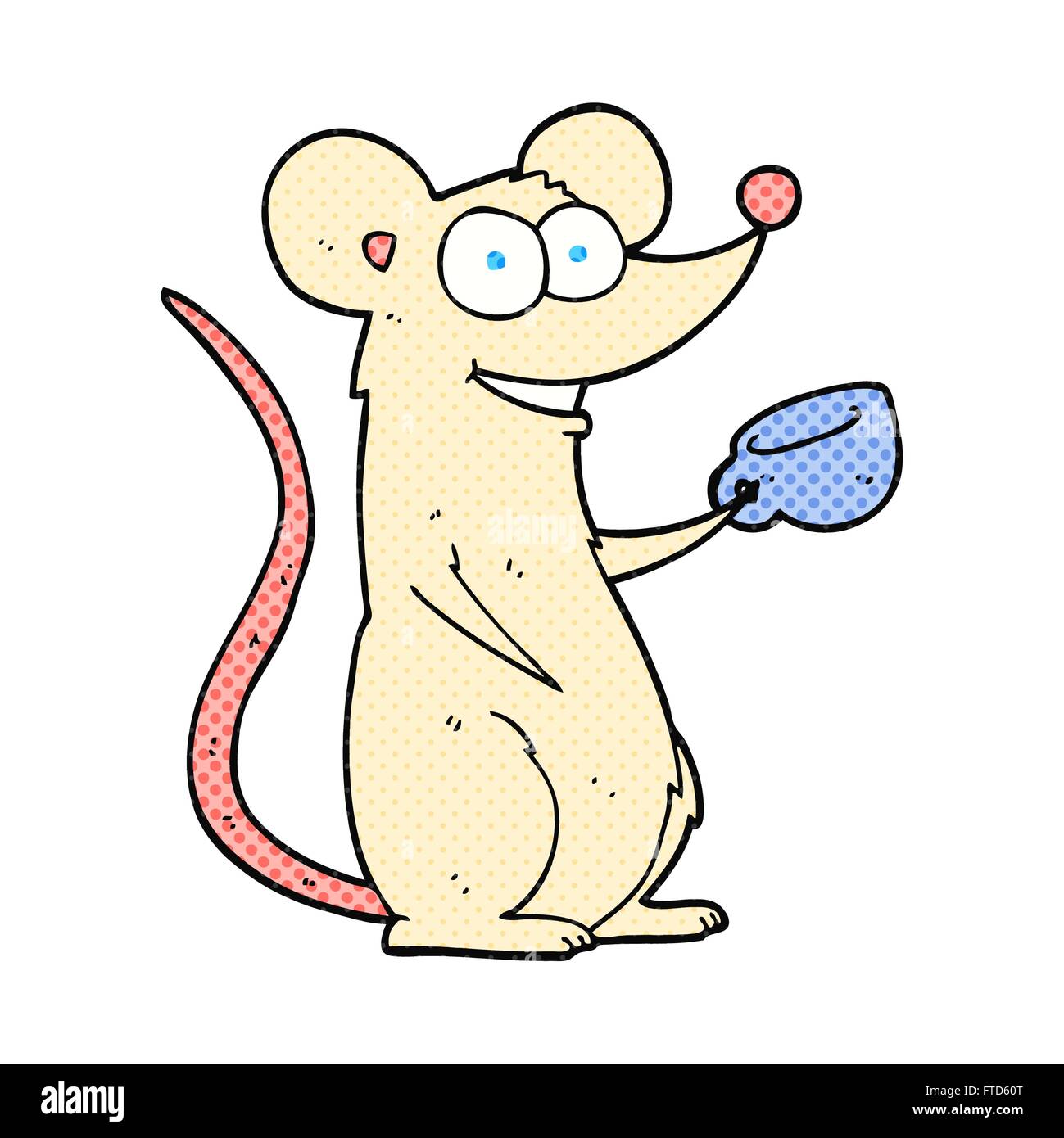 freehand drawn cartoon mouse with cup of tea Stock Vector Image & Art ...