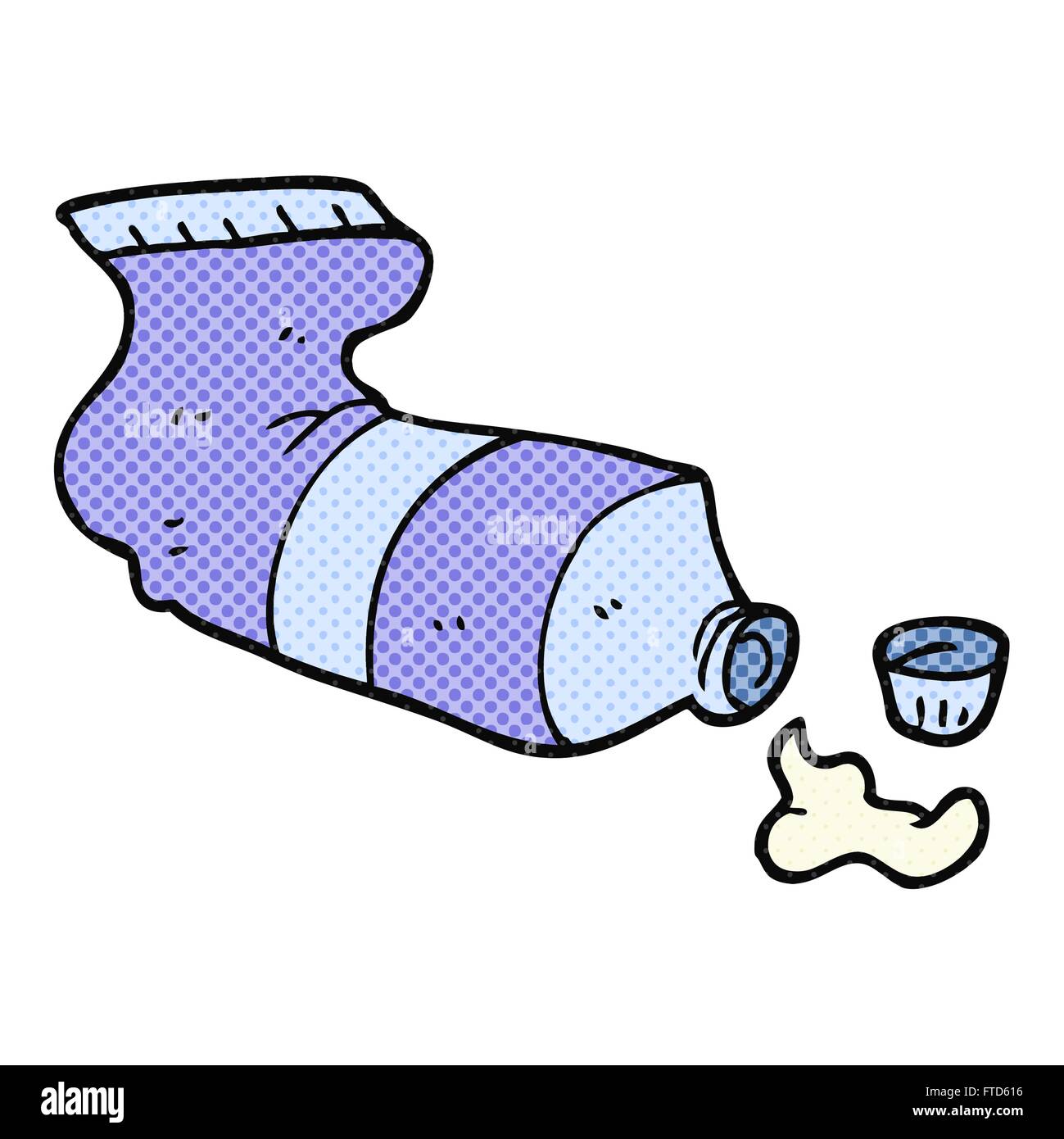 freehand drawn cartoon squeezed tube of toothpaste Stock Vector Image ...