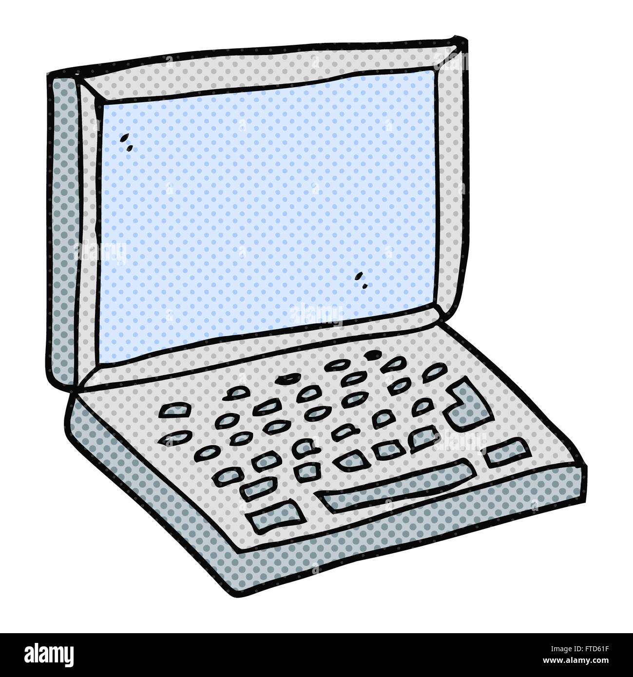 freehand drawn cartoon laptop computer Stock Vector Image & Art - Alamy