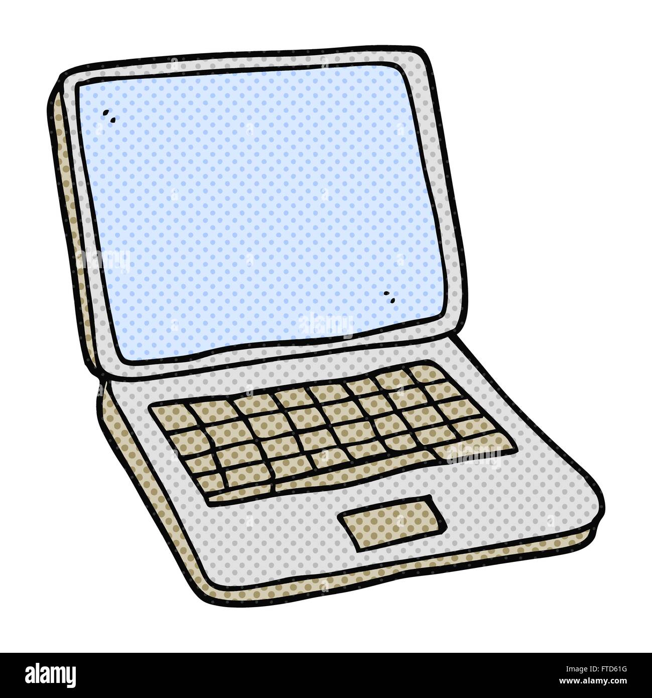 freehand drawn cartoon laptop computer Stock Vector Image & Art - Alamy