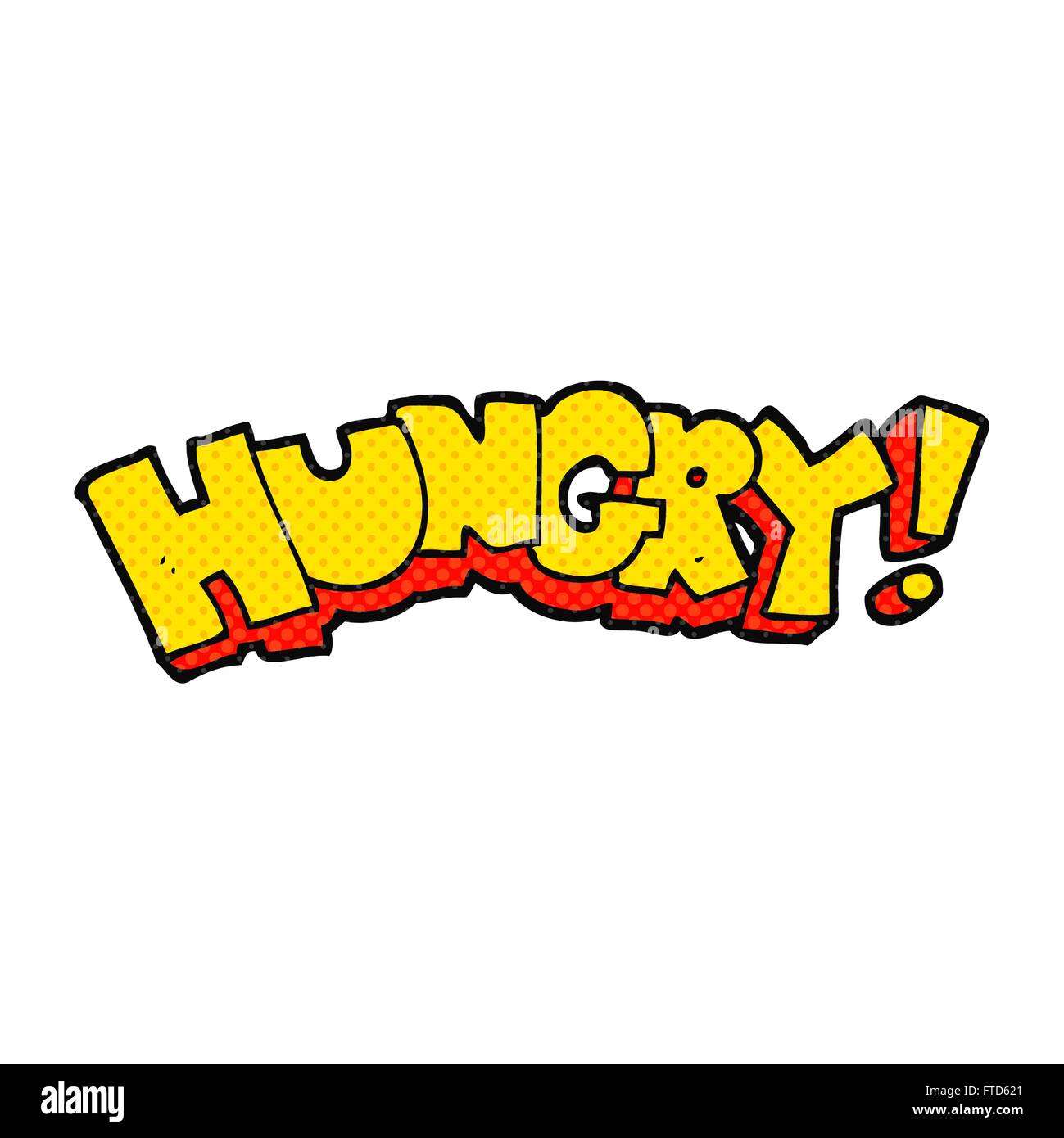 freehand drawn cartoon hungry text Stock Vector Image & Art - Alamy
