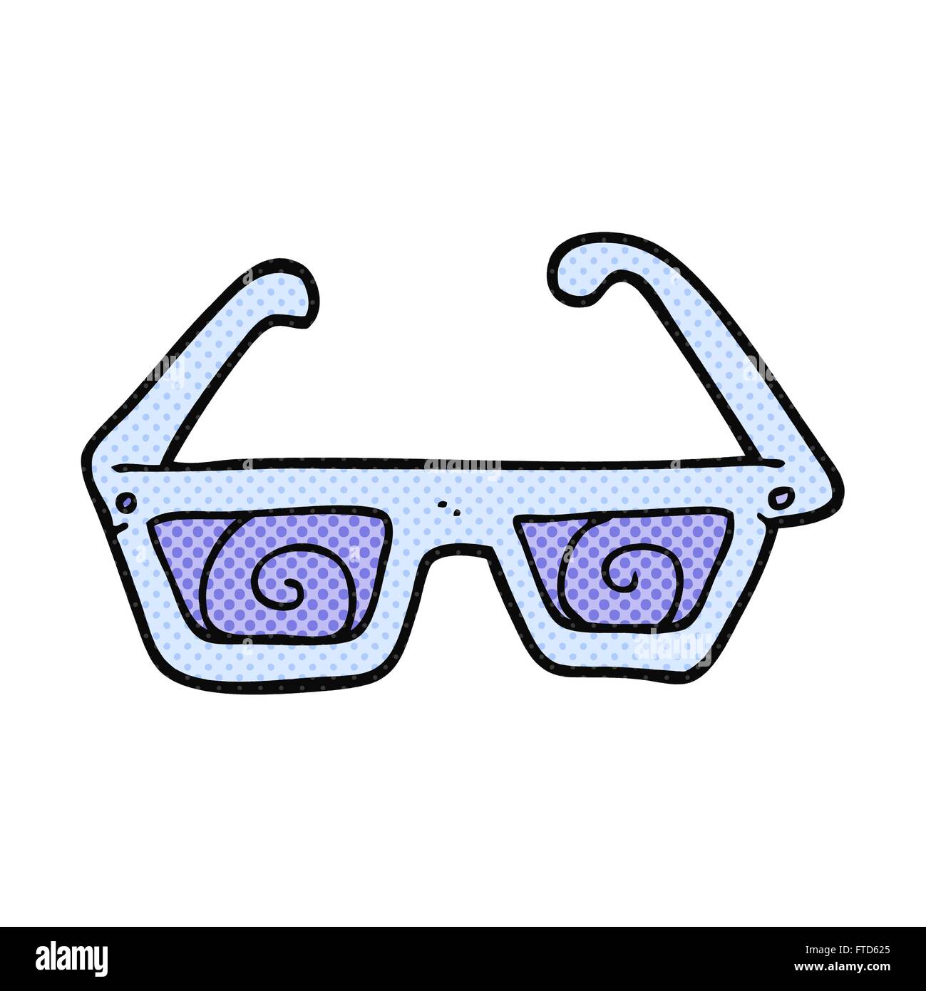 freehand drawn cartoon 3D glasses Stock Vector Image & Art - Alamy