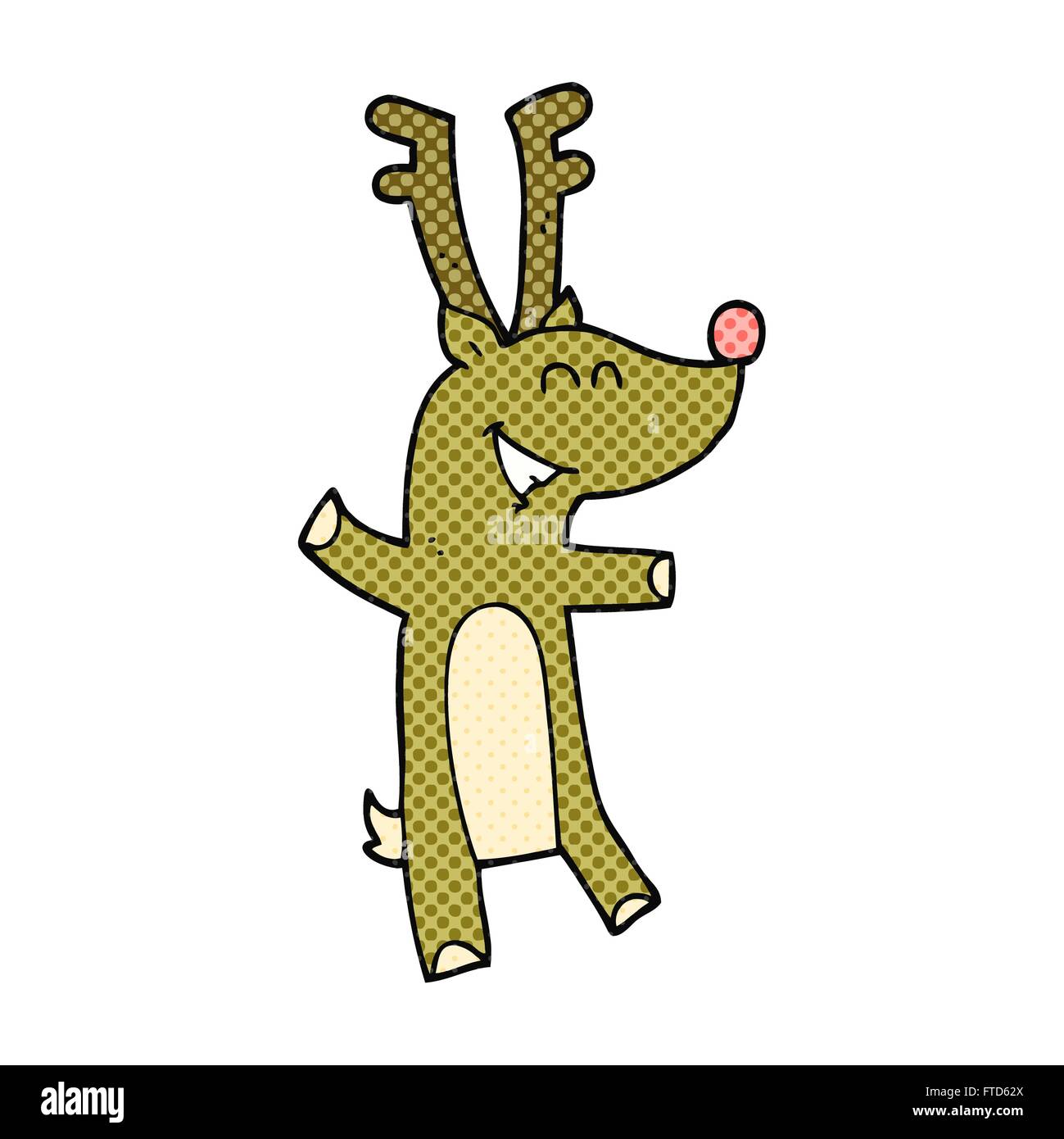freehand drawn cartoon reindeer Stock Vector Image & Art - Alamy