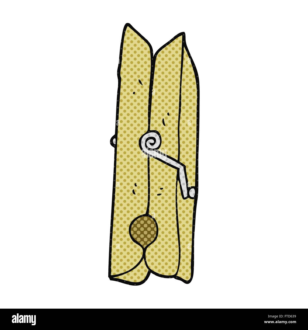 freehand drawn cartoon wooden peg Stock Vector Image & Art - Alamy