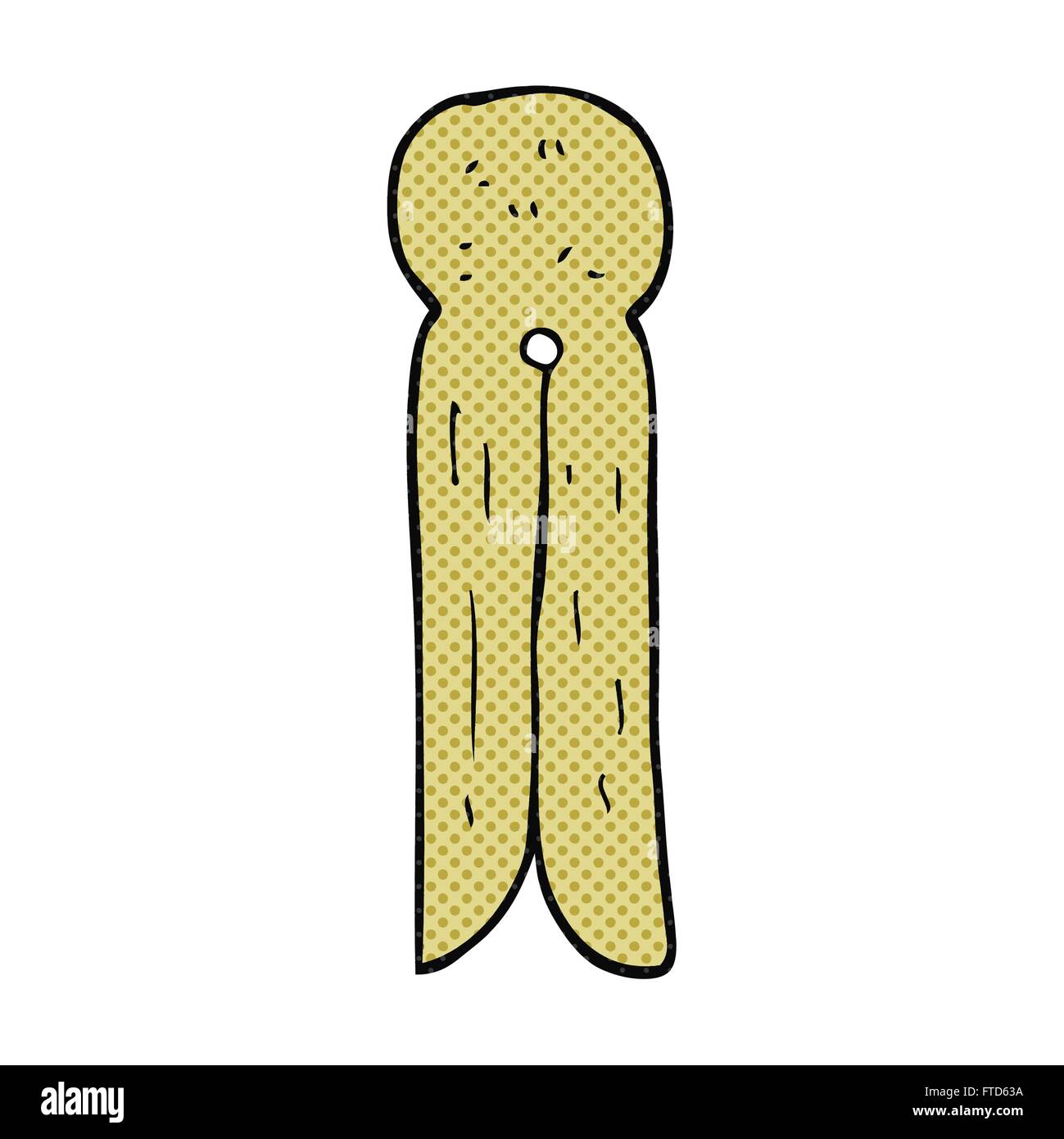 freehand drawn cartoon old style wooden peg Stock Vector Image & Art ...