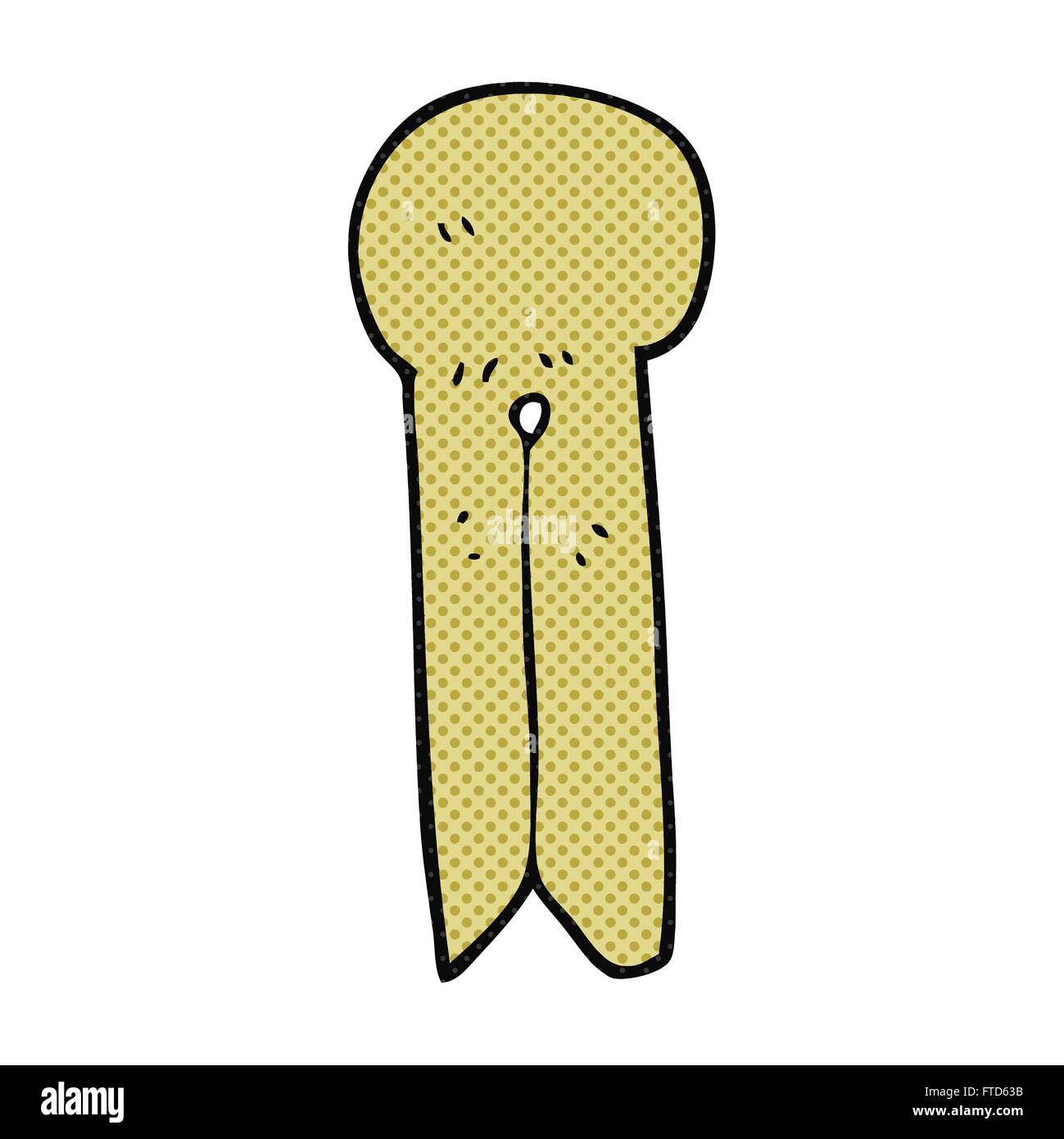 freehand drawn cartoon old style wooden peg Stock Vector Image & Art ...