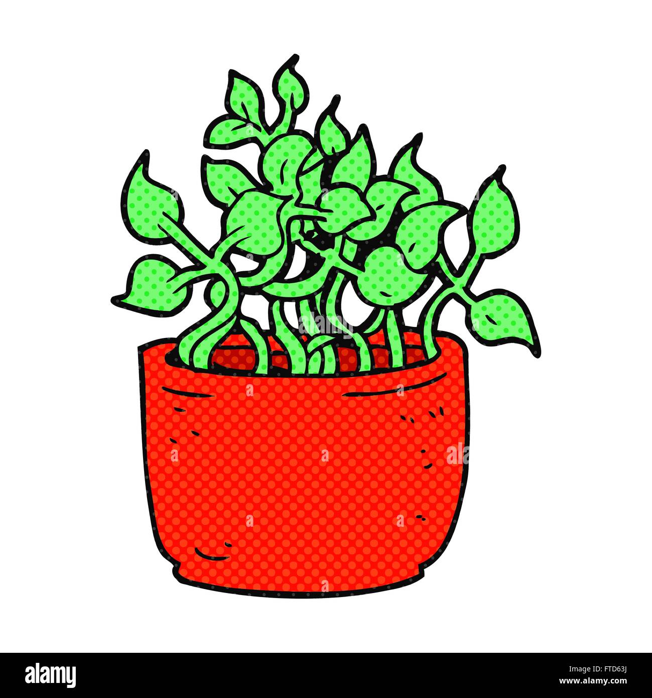 freehand drawn cartoon house plant Stock Vector Image & Art - Alamy
