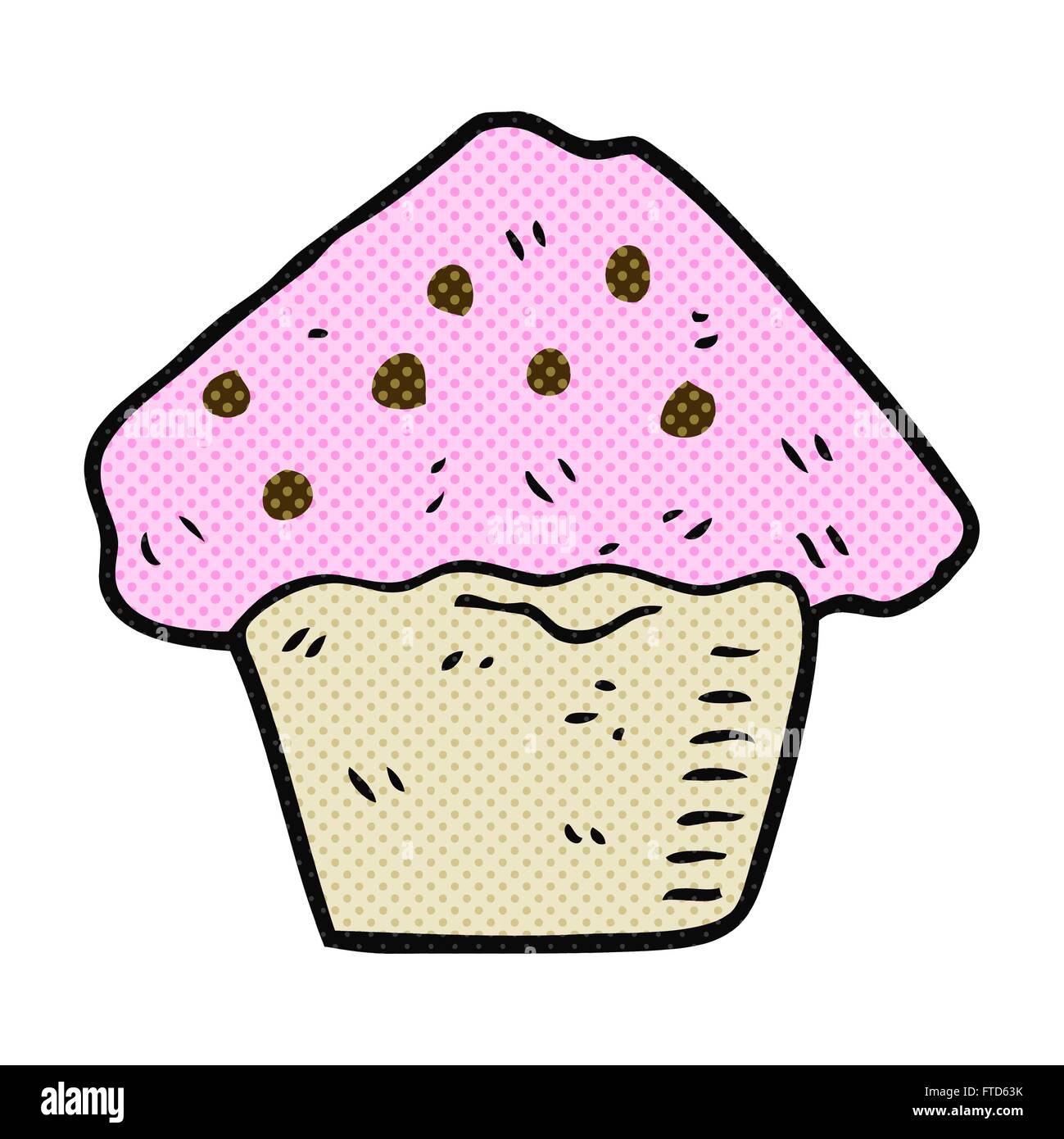 freehand drawn cartoon strawberry muffin Stock Vector Image & Art - Alamy