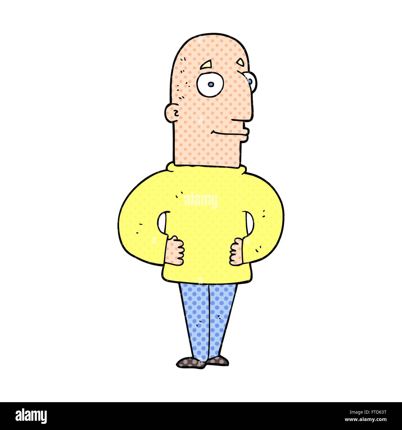 freehand drawn cartoon content man Stock Vector Image & Art - Alamy