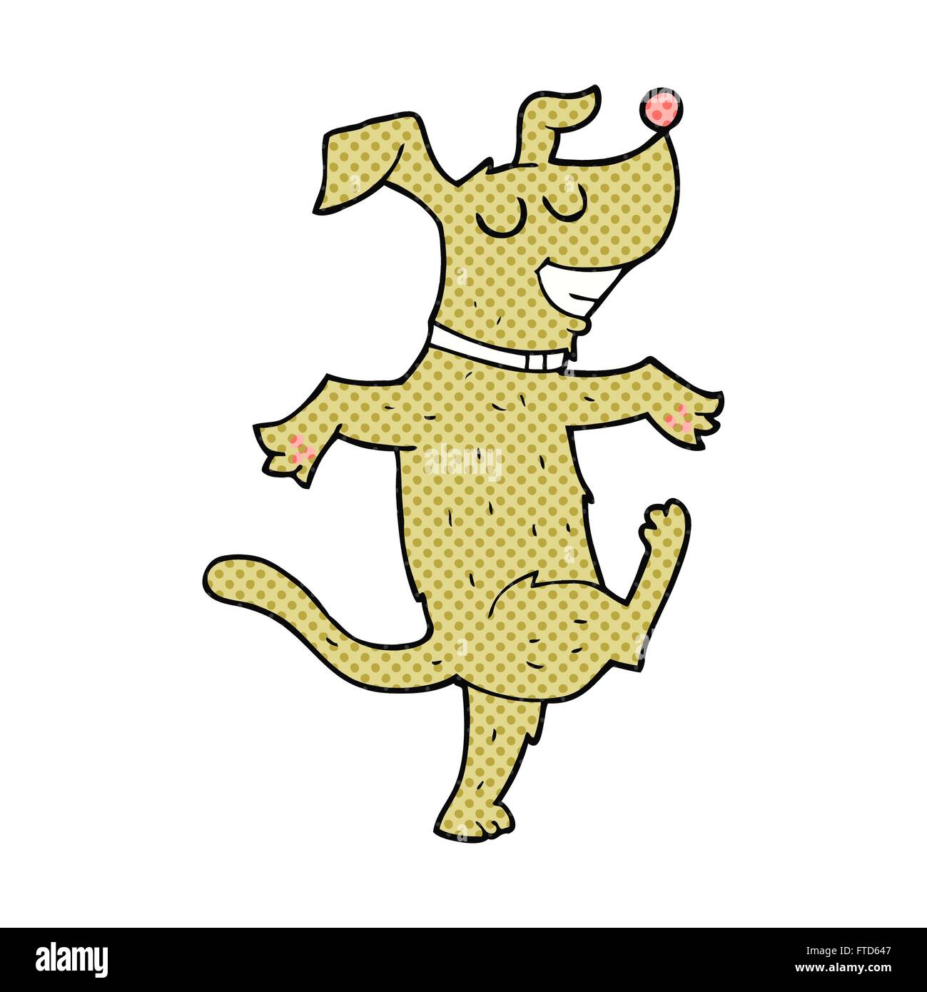 freehand drawn cartoon dancing dog Stock Vector Image & Art - Alamy