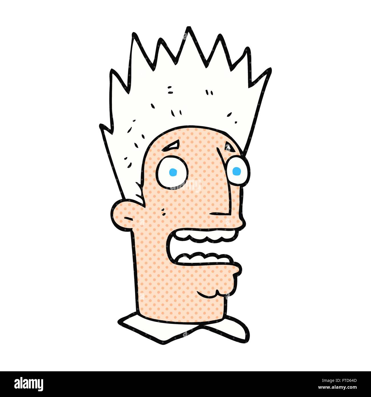 freehand drawn cartoon shocked man Stock Vector Image & Art - Alamy