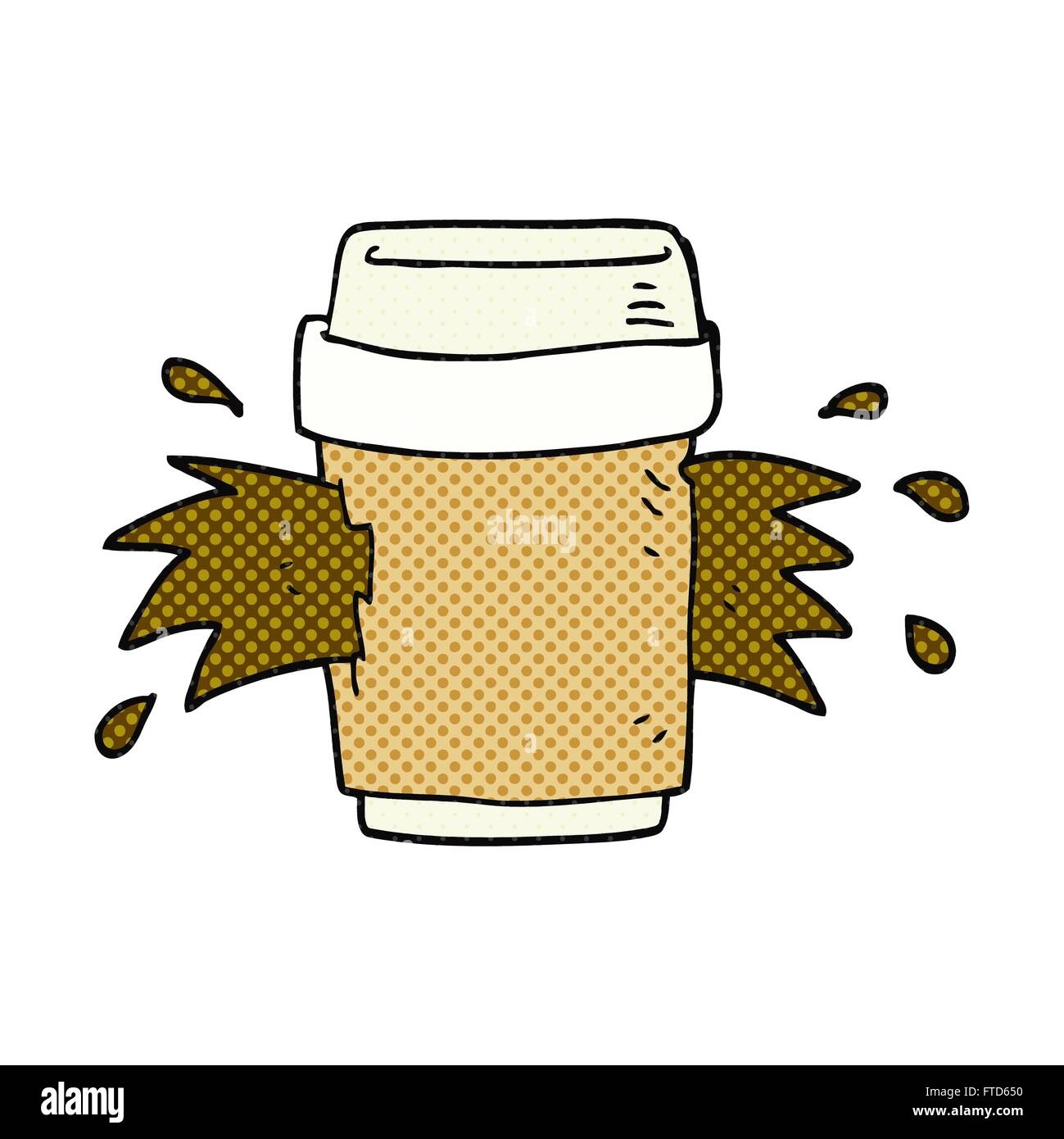freehand drawn cartoon exploding coffee cup Stock Vector Image & Art ...