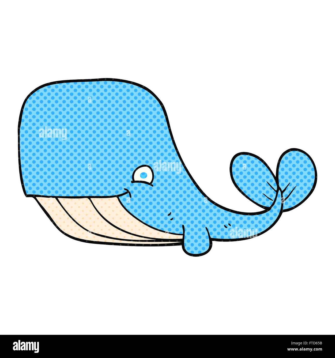 freehand drawn cartoon happy whale Stock Vector Image & Art - Alamy