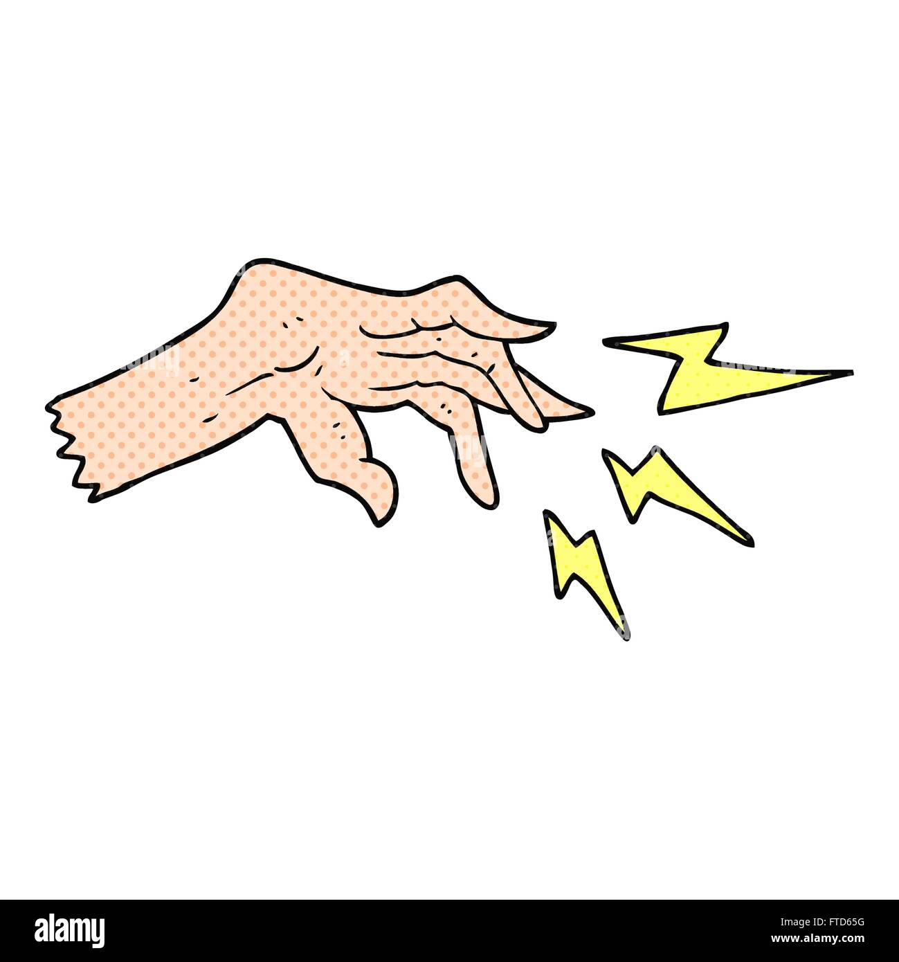 freehand drawn cartoon hand casting spell Stock Vector Image & Art - Alamy