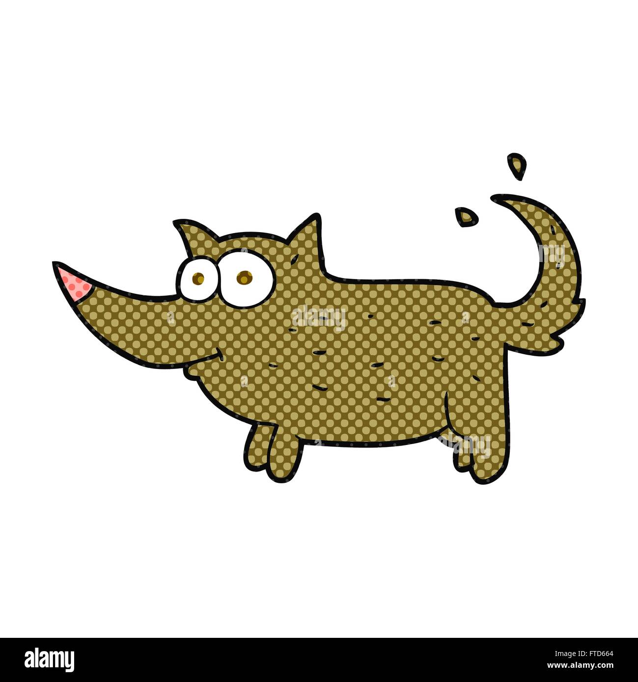 freehand drawn cartoon dog wagging tail Stock Vector Image & Art - Alamy