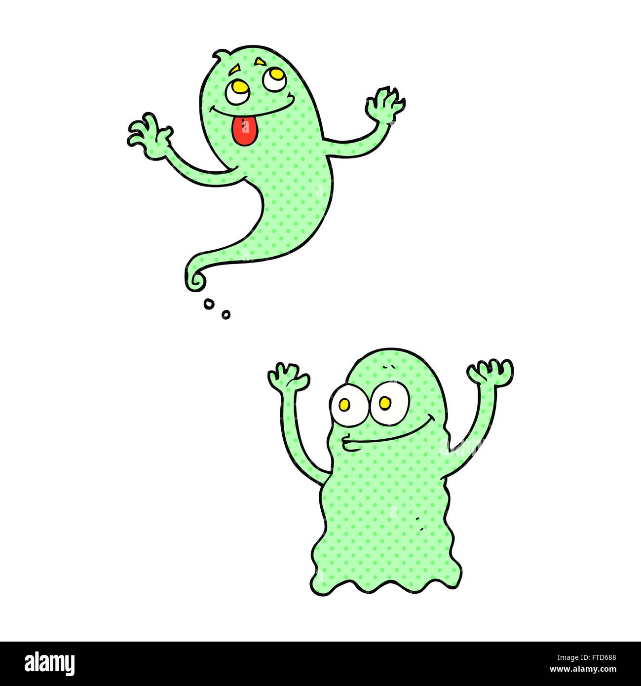 freehand drawn cartoon ghosts Stock Vector Image & Art - Alamy