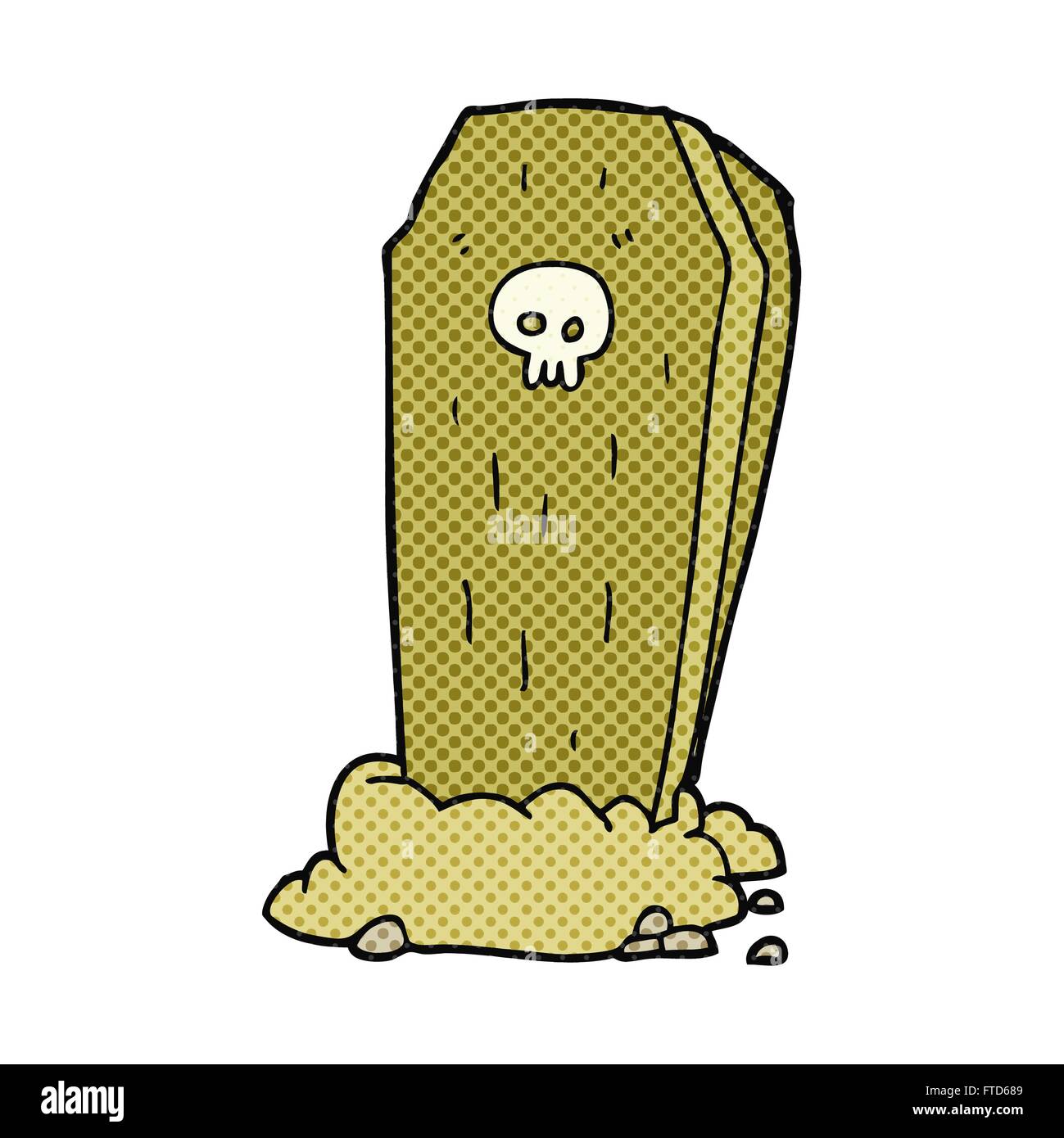 freehand drawn cartoon spooky coffin Stock Vector Image & Art - Alamy