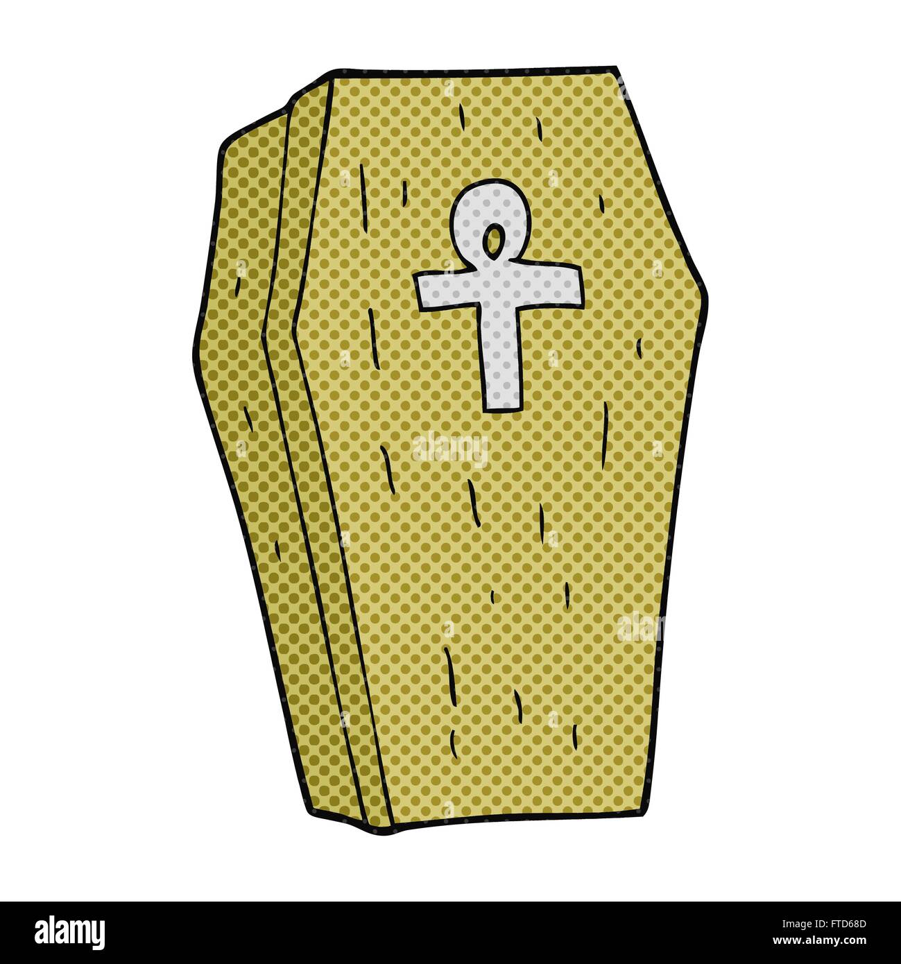 freehand drawn cartoon spooky coffin Stock Vector Image & Art - Alamy