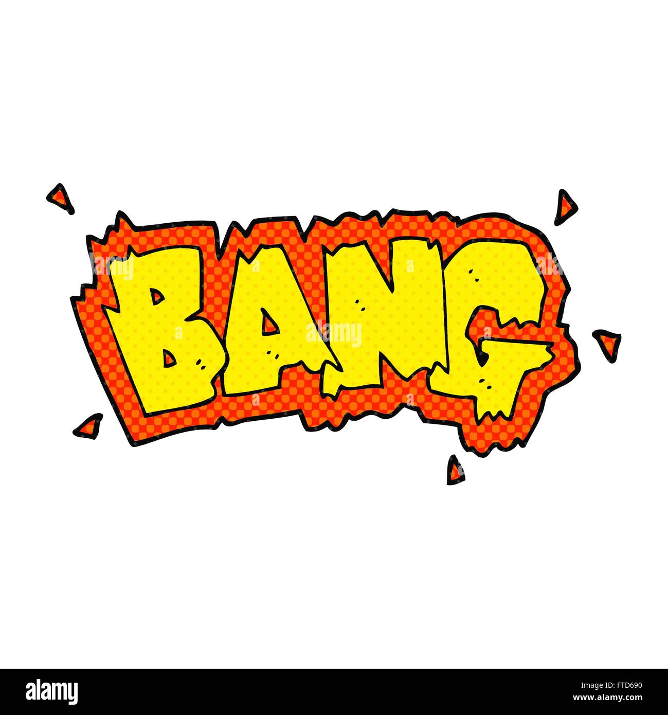 Freehand retro cartoon bang symbol hi-res stock photography and images ...