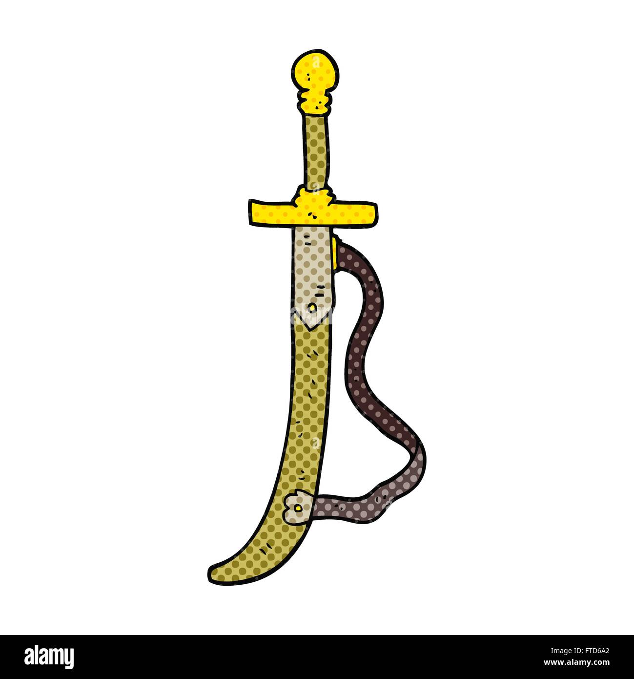 freehand drawn cartoon sword Stock Vector Image & Art - Alamy