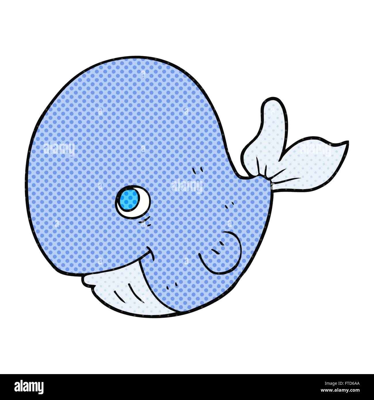 freehand drawn cartoon happy whale Stock Vector Image & Art - Alamy