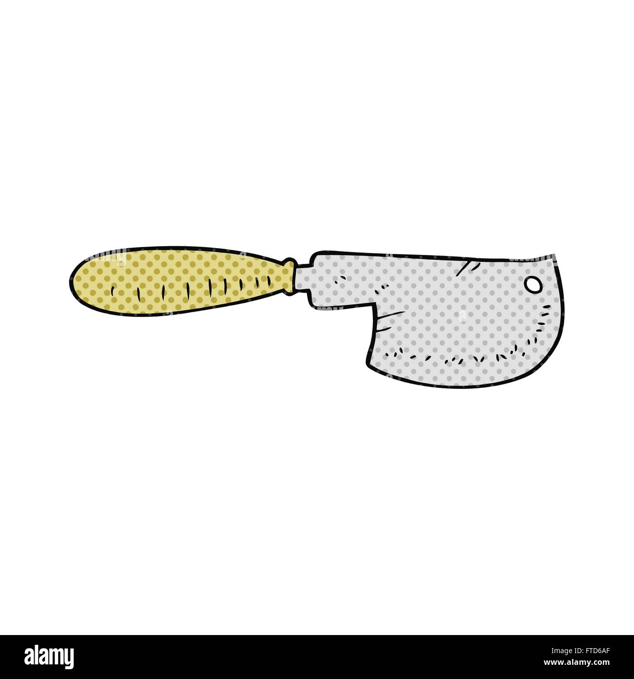 freehand drawn cartoon meat cleaver Stock Vector Image & Art - Alamy