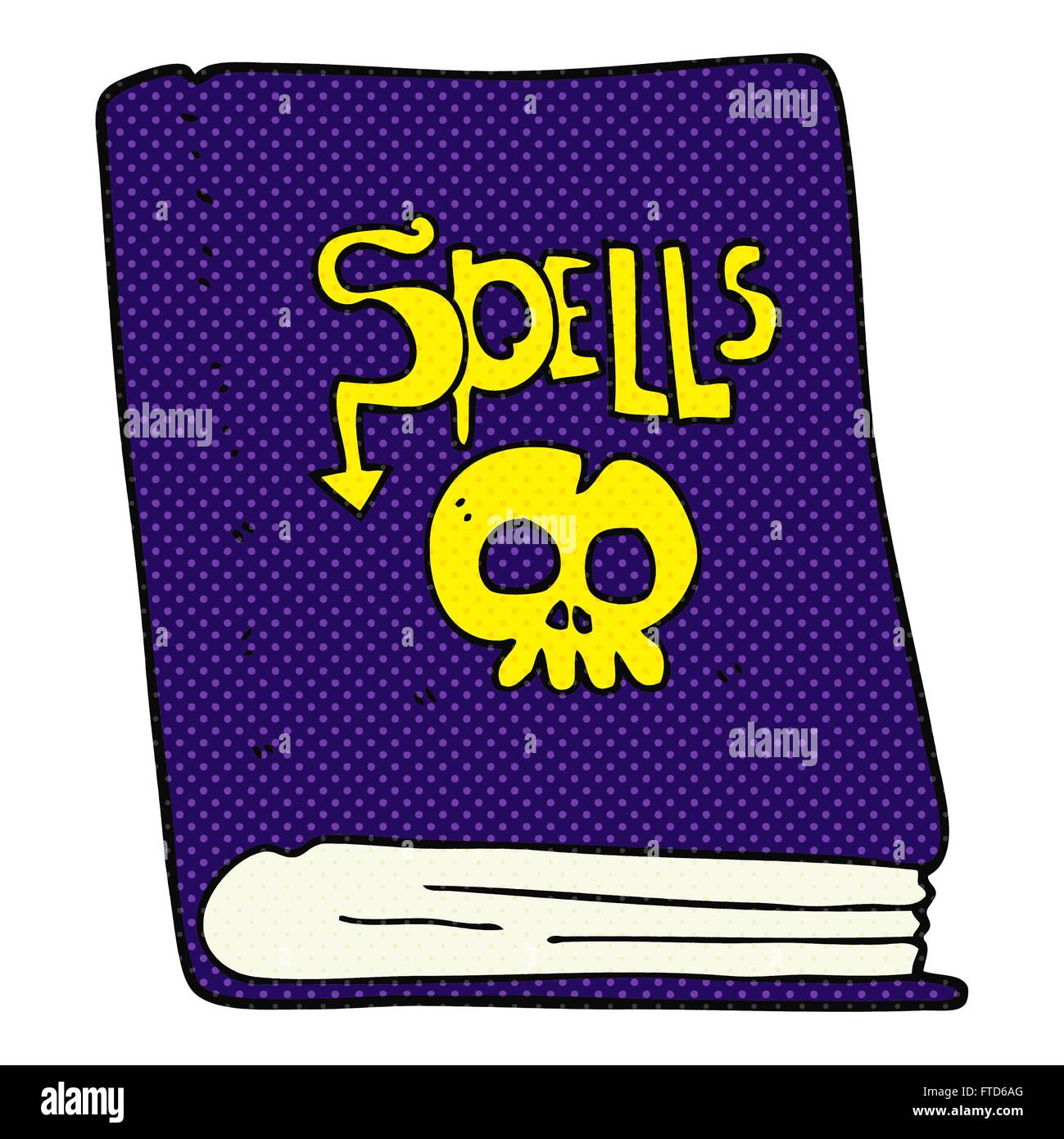 freehand drawn cartoon spell book Stock Vector Image & Art - Alamy
