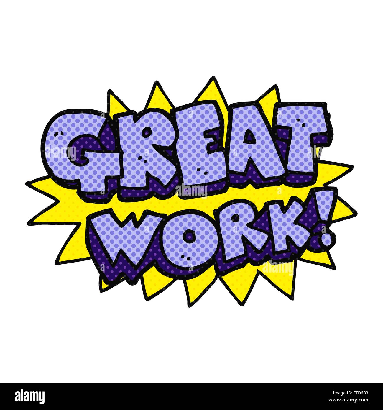 freehand drawn cartoon great work symbol Stock Vector Image & Art - Alamy