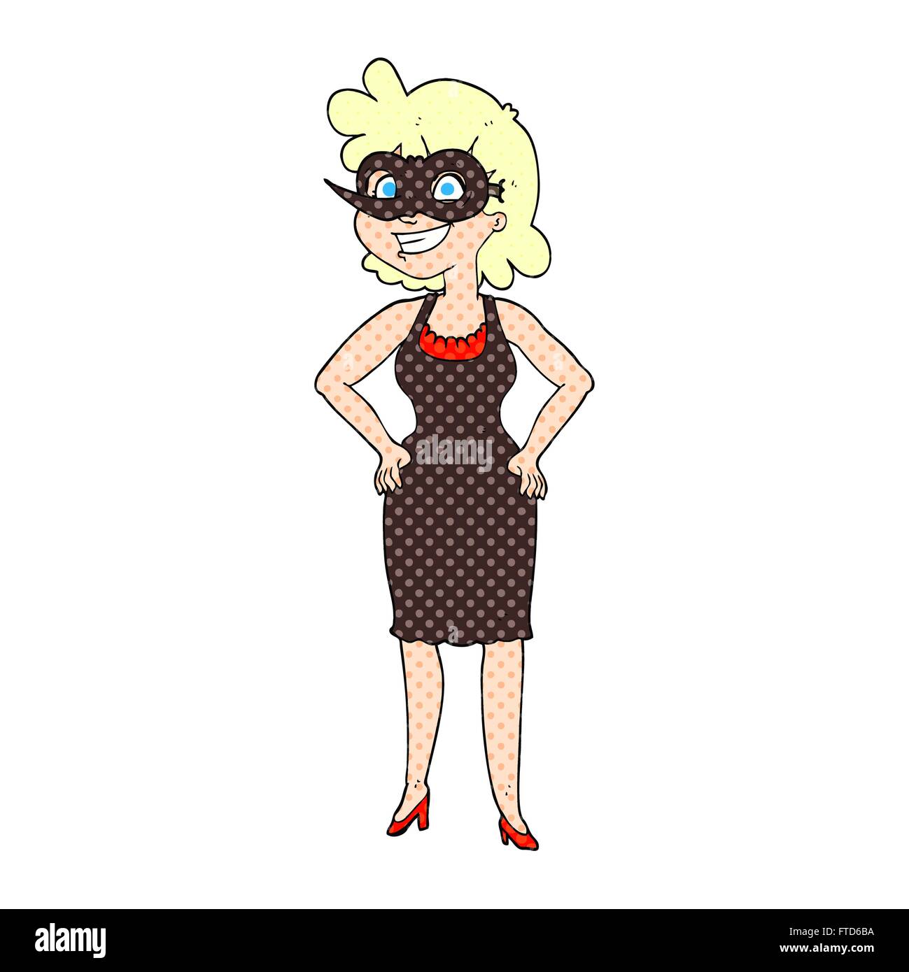 Vector cartoon masked woman Stock Vector Images - Alamy