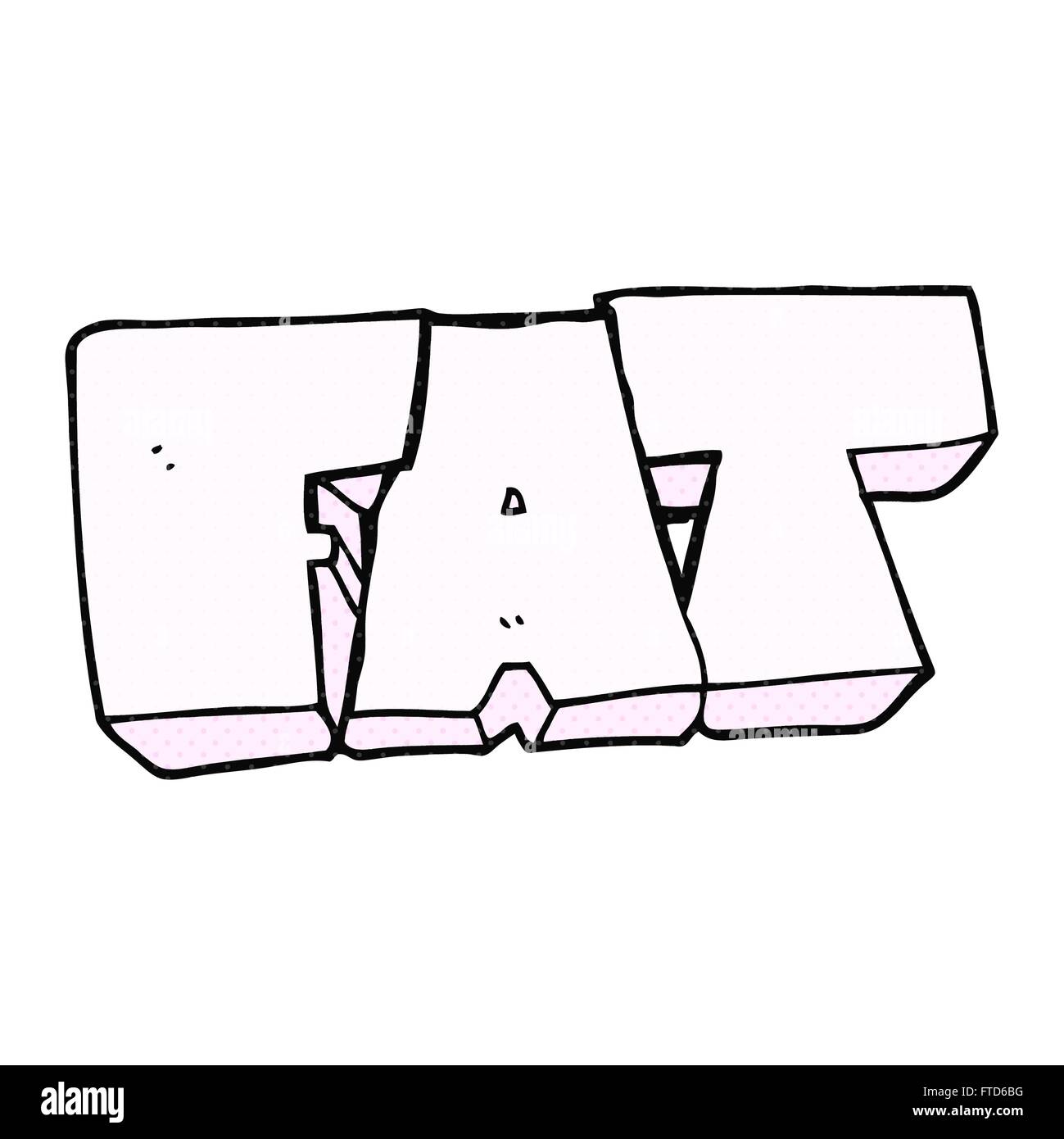 freehand drawn cartoon FAT symbol Stock Vector Image & Art - Alamy
