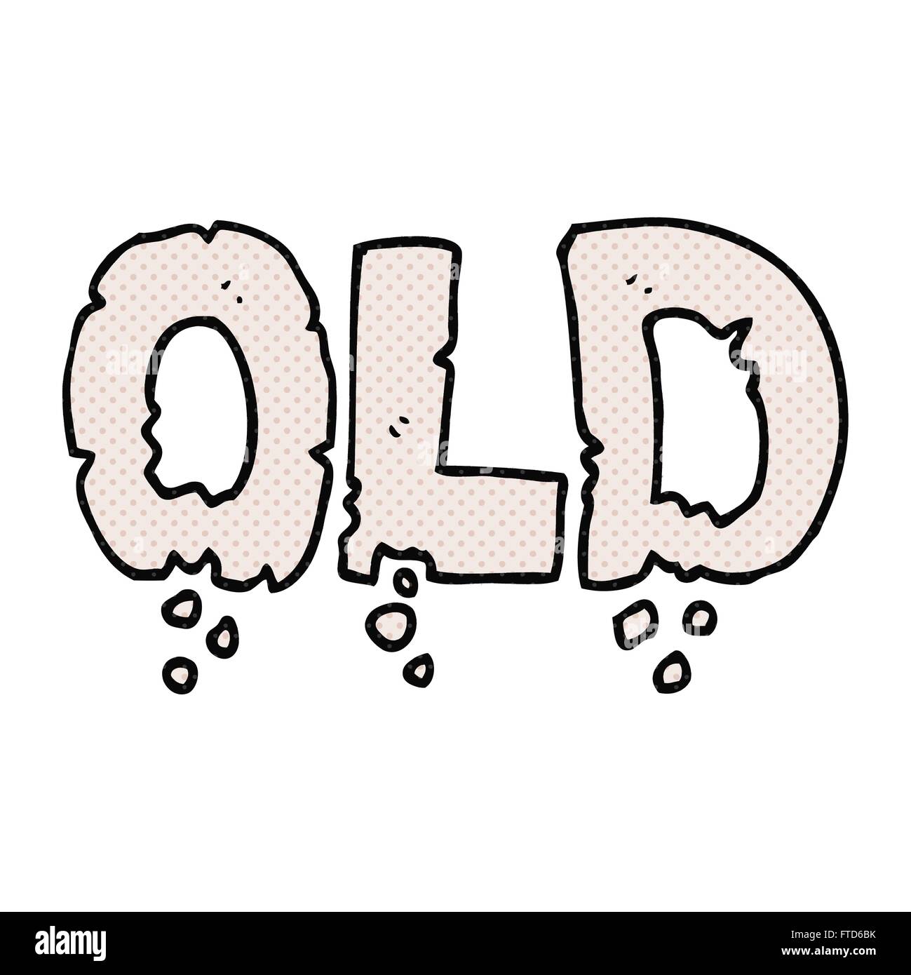 freehand drawn cartoon word old Stock Vector Image & Art - Alamy