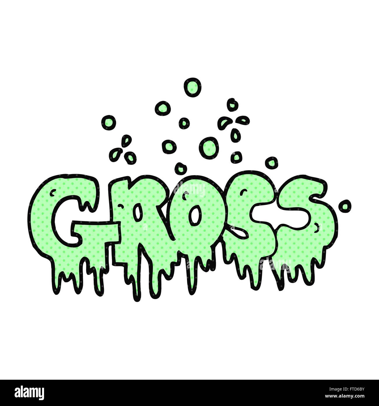 freehand drawn cartoon word gross Stock Vector Image & Art - Alamy