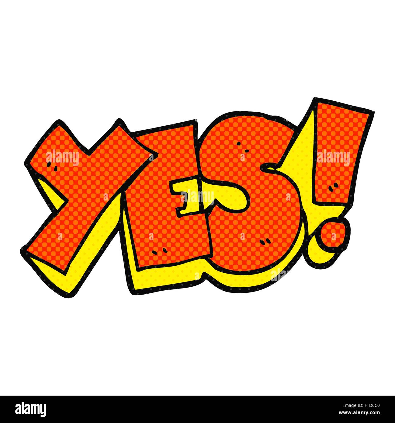 freehand drawn cartoon yes symbol Stock Vector Image & Art - Alamy