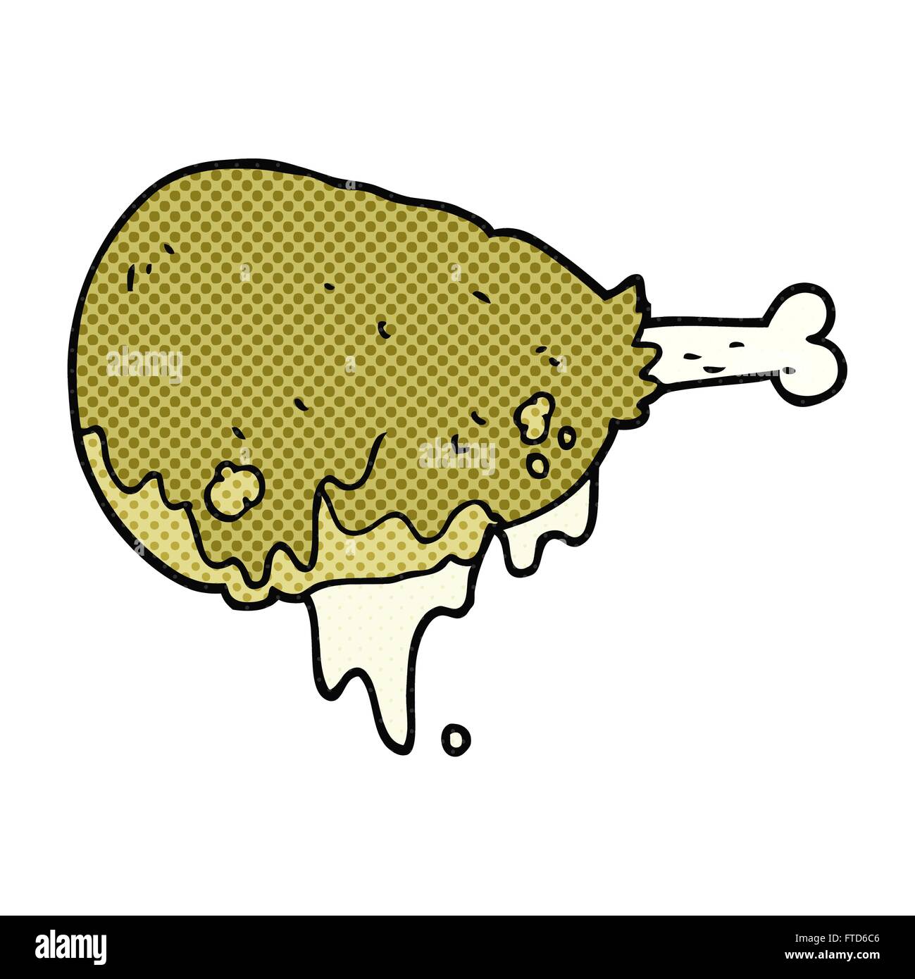 freehand drawn cartoon cooked chicken leg Stock Vector Image & Art - Alamy