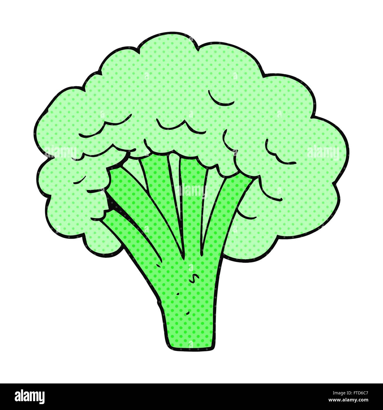 freehand drawn cartoon broccoli Stock Vector Image & Art - Alamy