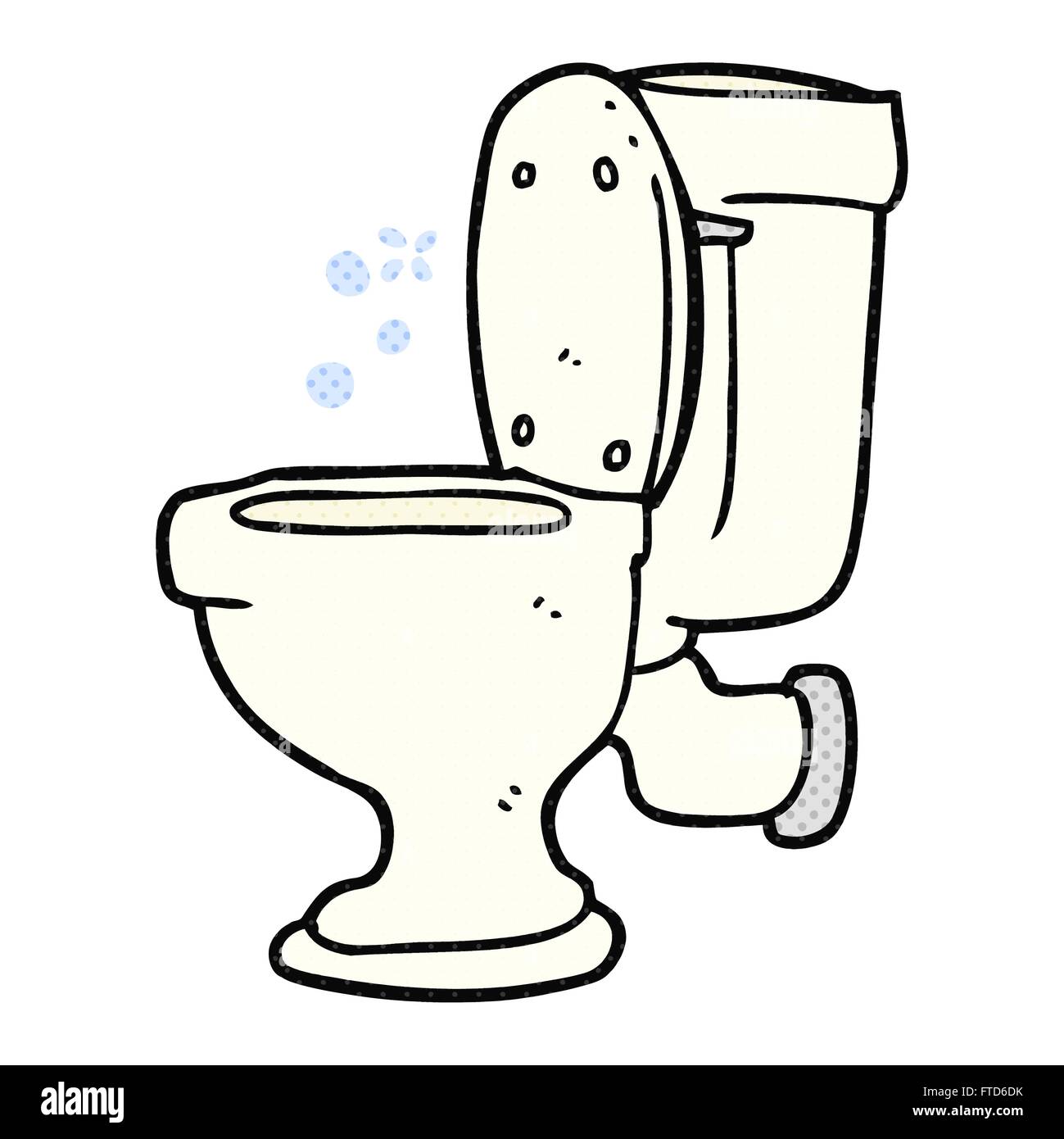 freehand drawn cartoon toilet Stock Vector Image & Art - Alamy