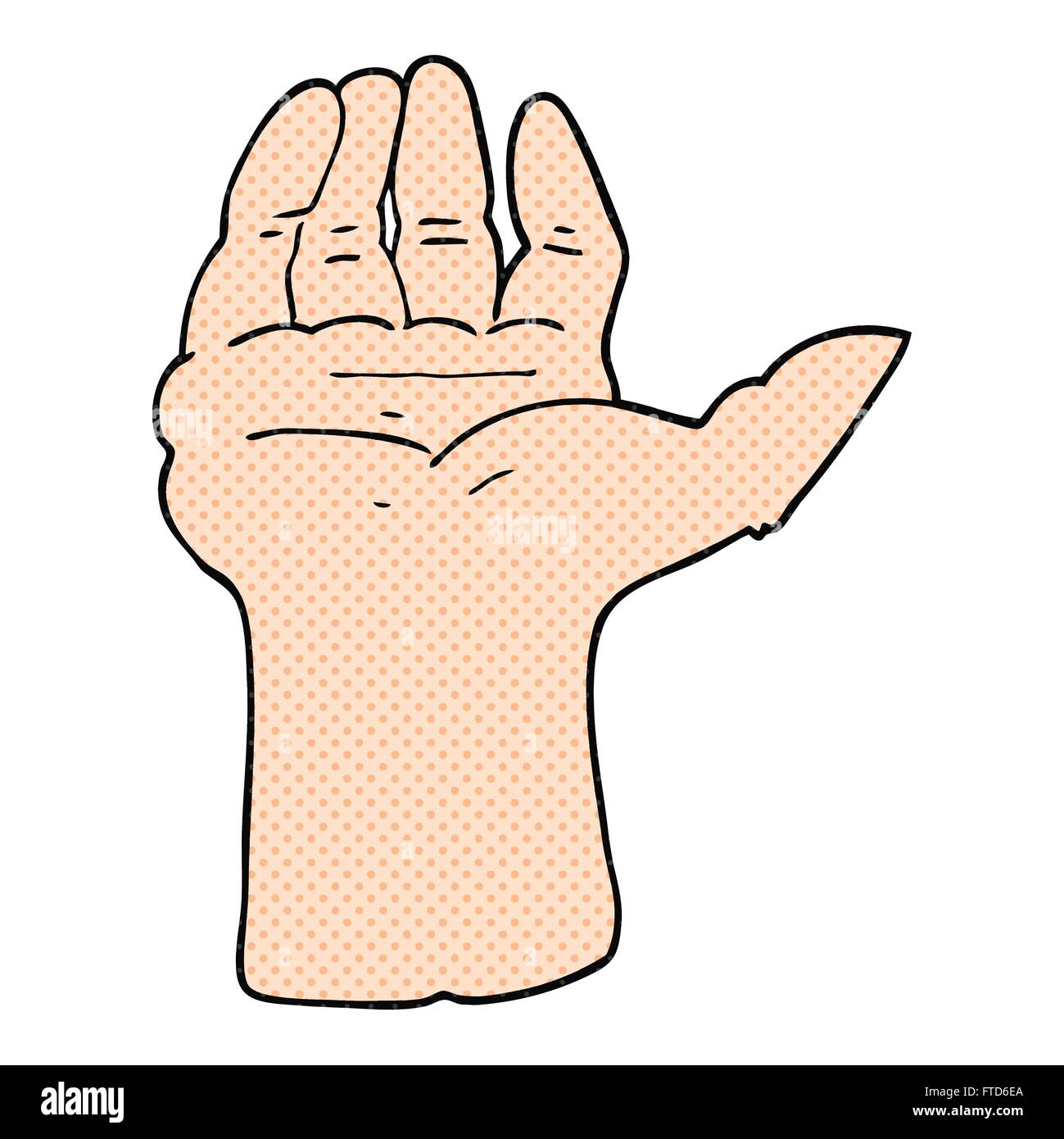 freehand drawn cartoon open hand Stock Vector Image & Art - Alamy