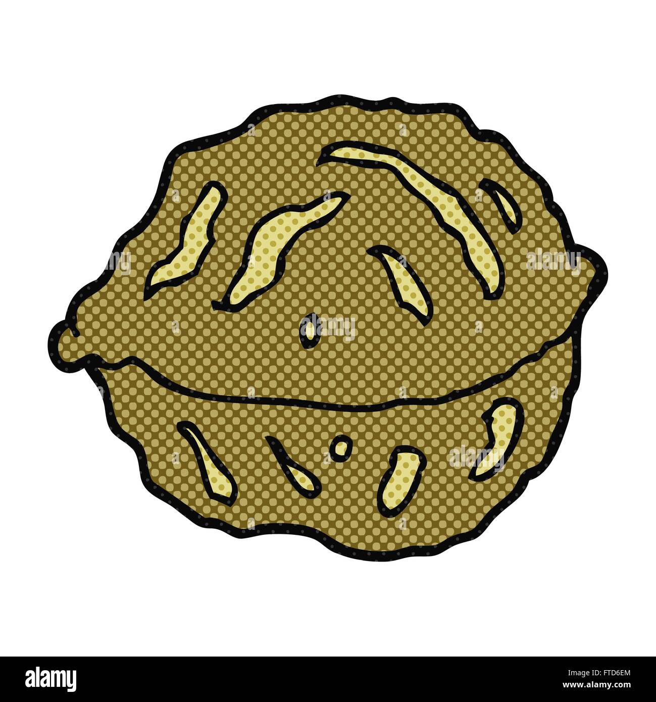 freehand drawn cartoon walnut in shell Stock Vector Image & Art - Alamy