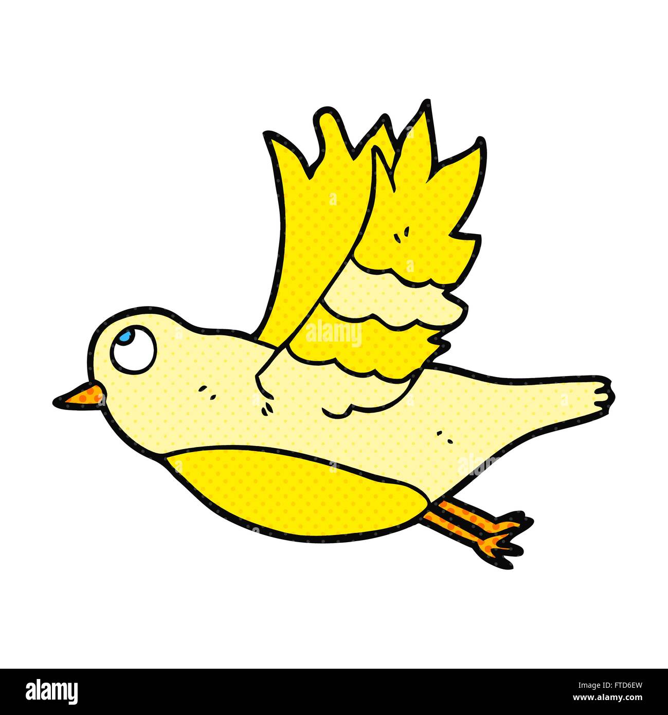Freehand retro cartoon flying bird hi-res stock photography and images ...