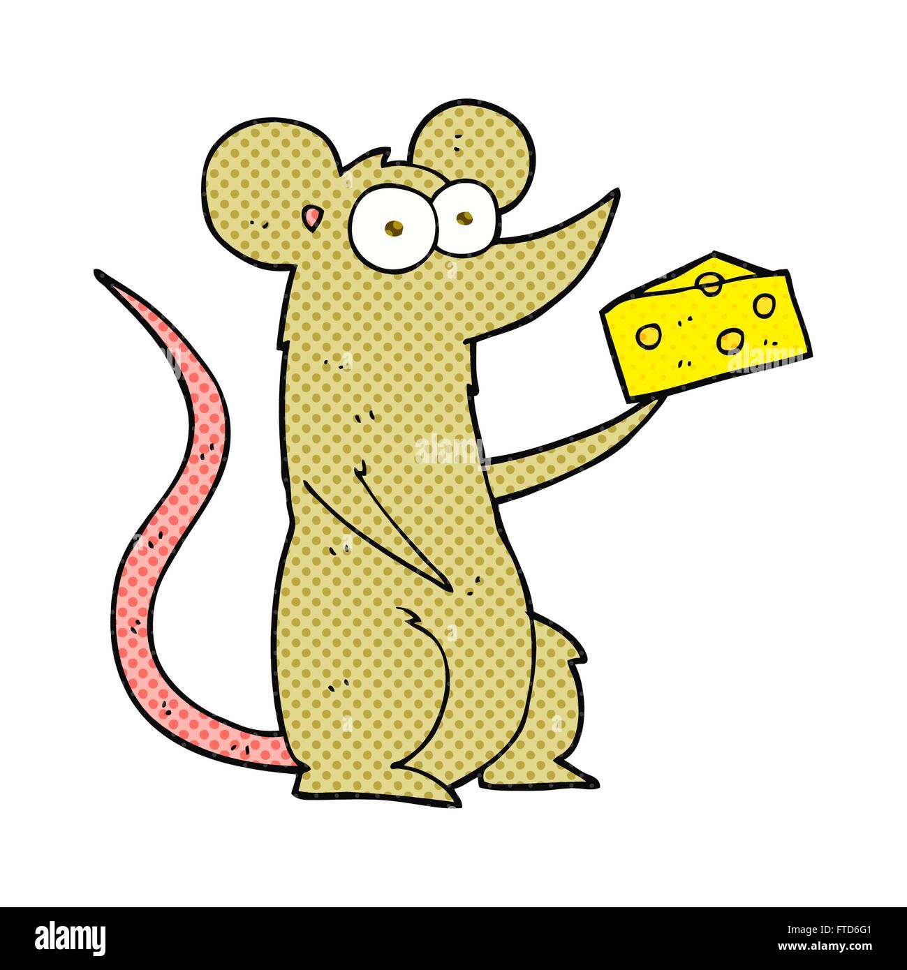 freehand drawn cartoon mouse with cheese Stock Vector Image & Art - Alamy