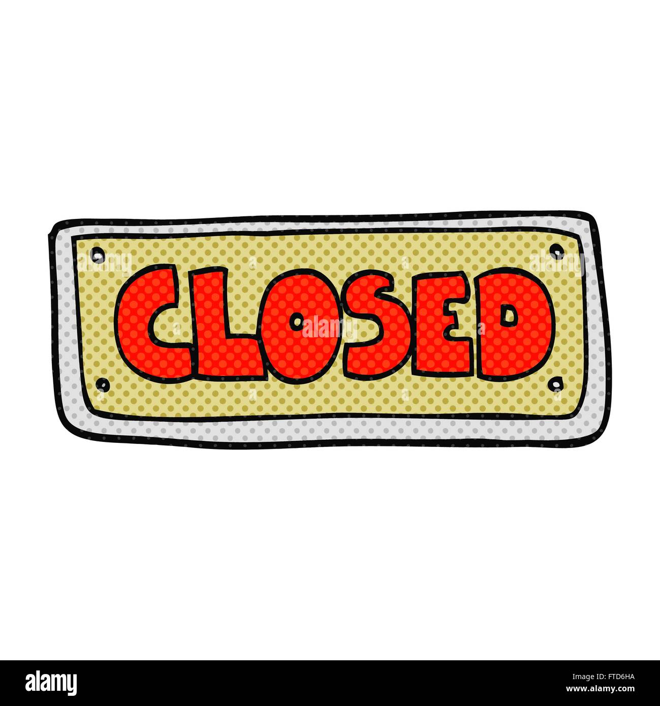 freehand drawn cartoon closed shop sign Stock Vector Image & Art - Alamy