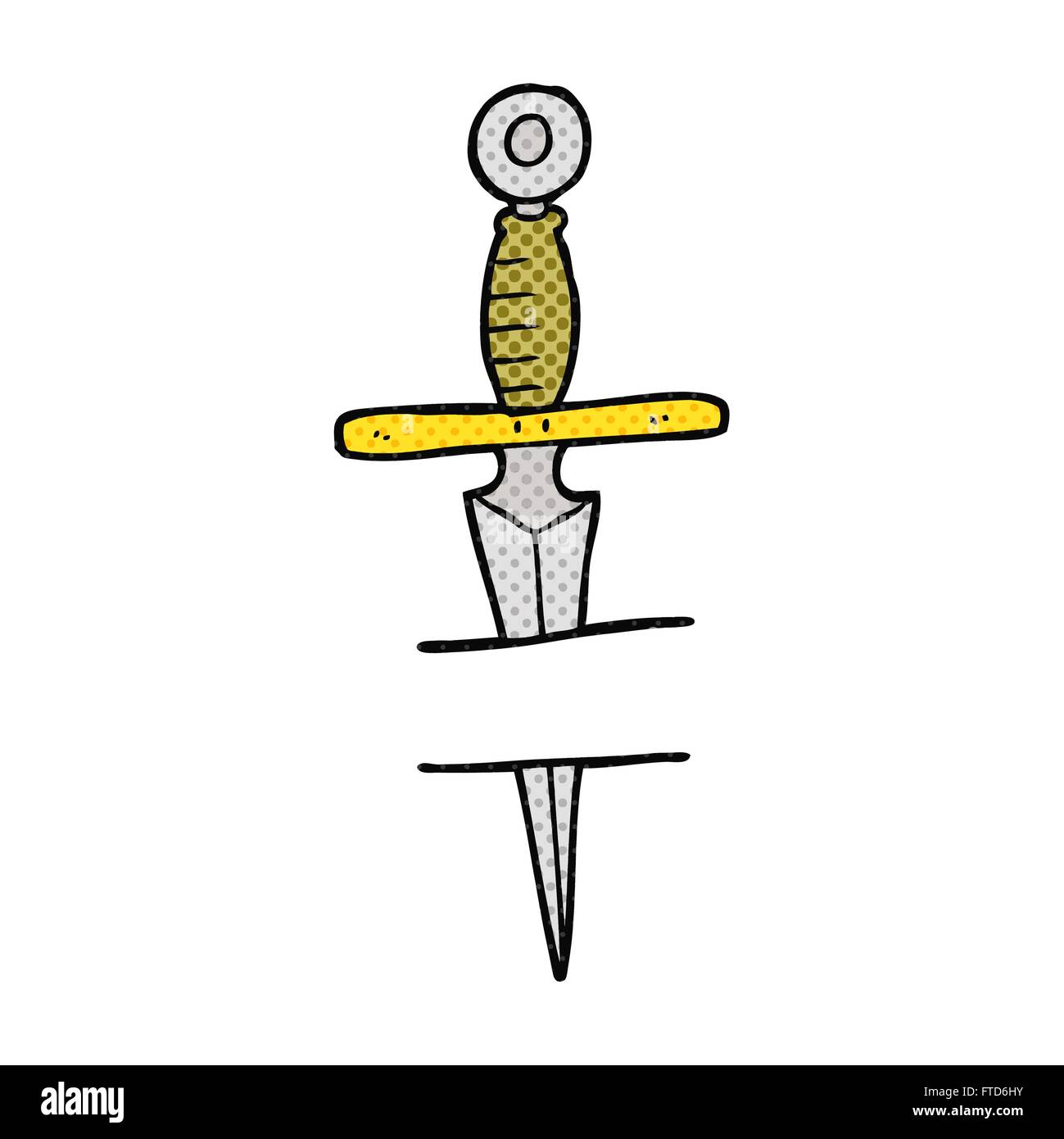 Freehand drawn cartoon dagger symbol Stock Vector Images - Alamy