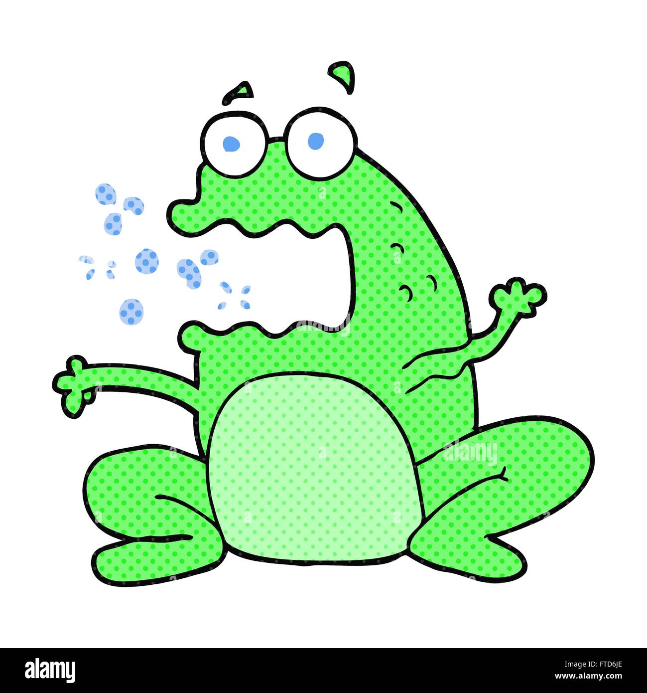 freehand drawn cartoon burping frog Stock Vector Image & Art - Alamy