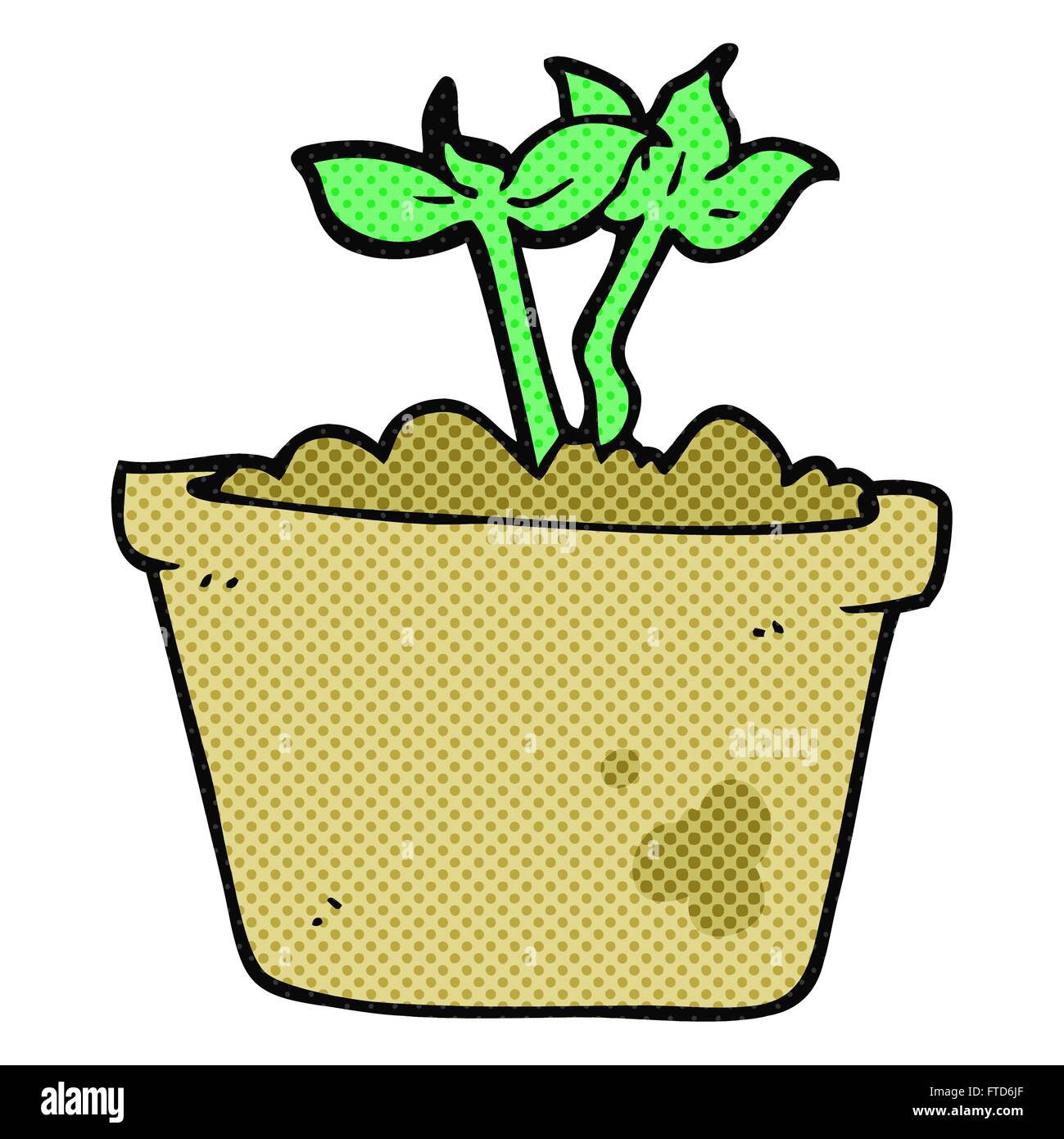 freehand drawn cartoon sprouting plant Stock Vector Image & Art - Alamy