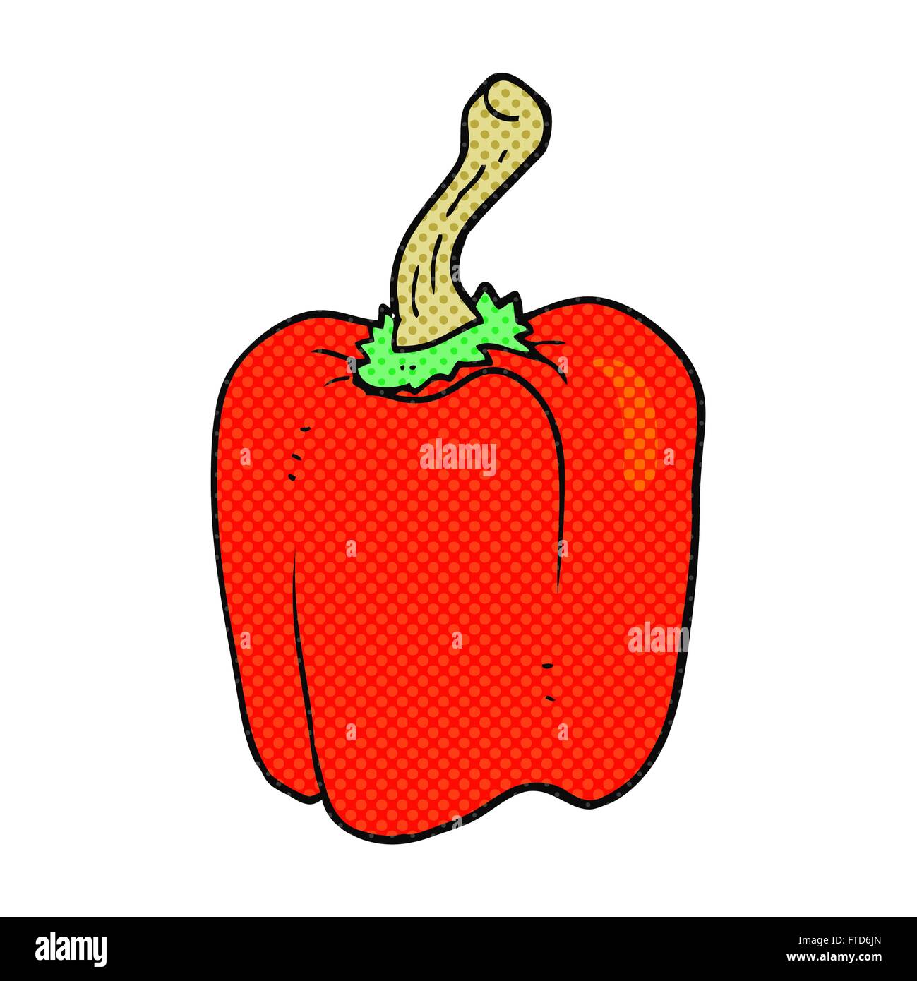 freehand drawn cartoon red pepper Stock Vector Image & Art - Alamy