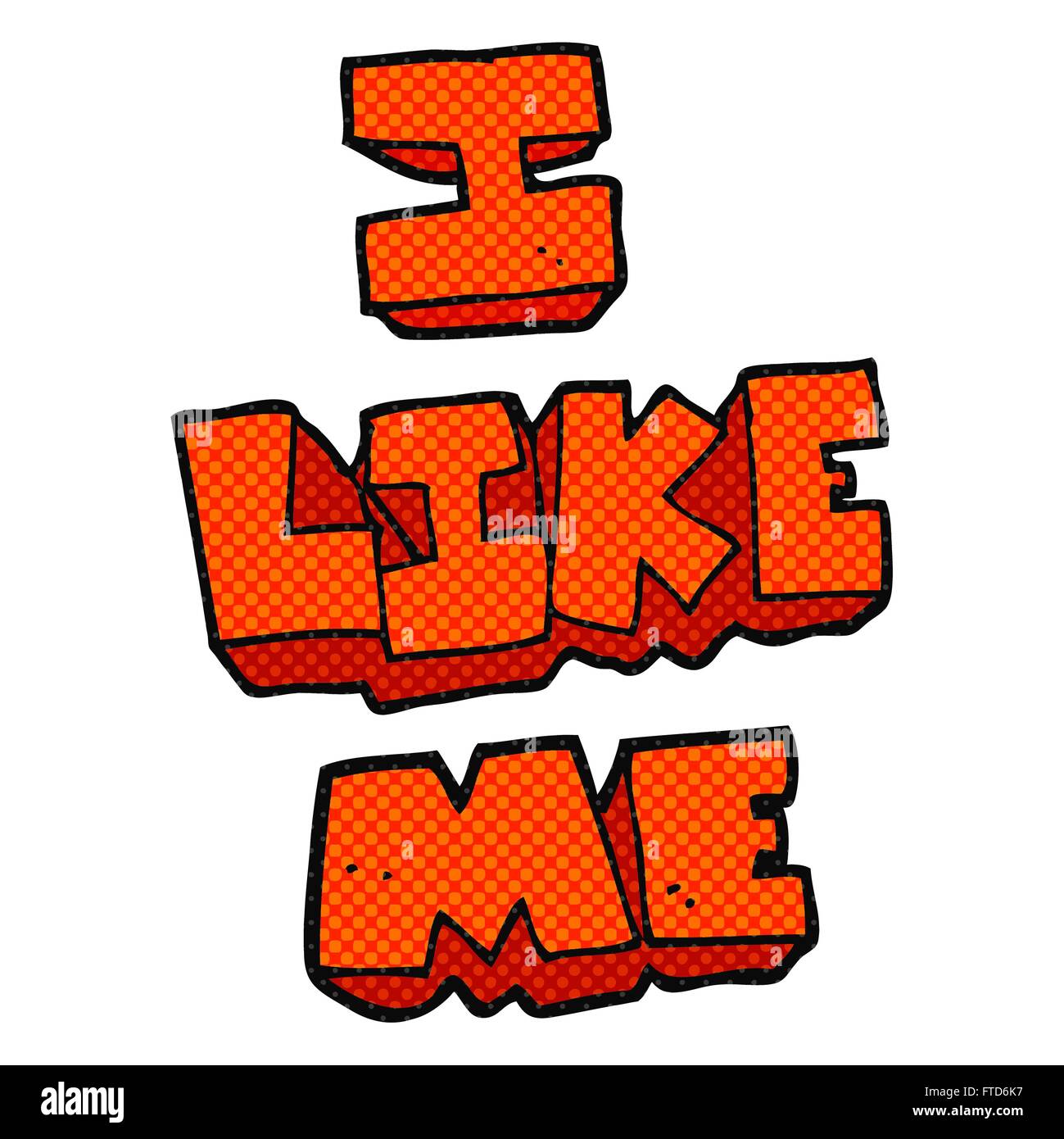 freehand drawn cartoon i like me symbol Stock Vector Image & Art - Alamy