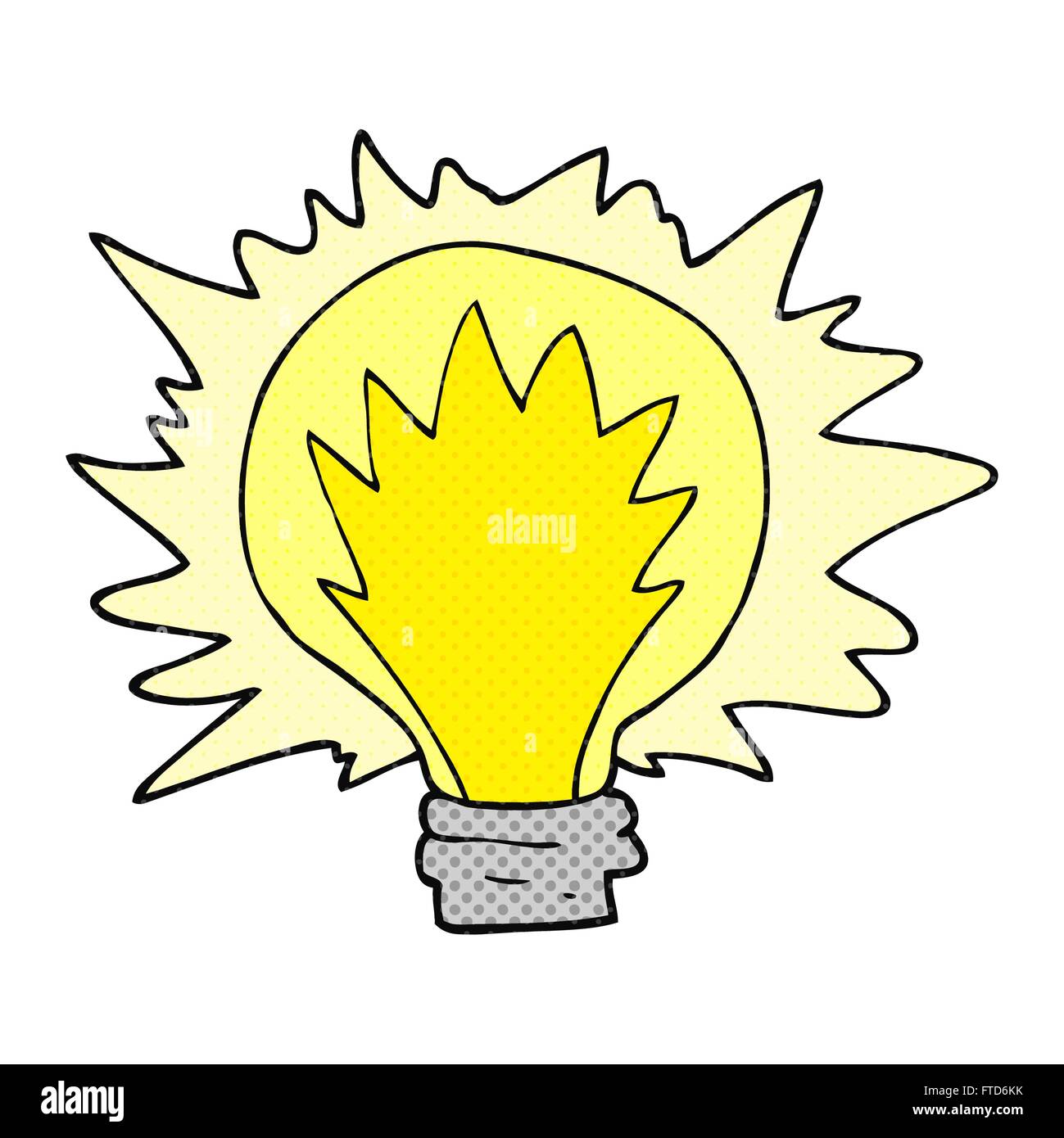 freehand drawn cartoon light bulb Stock Vector Image & Art - Alamy