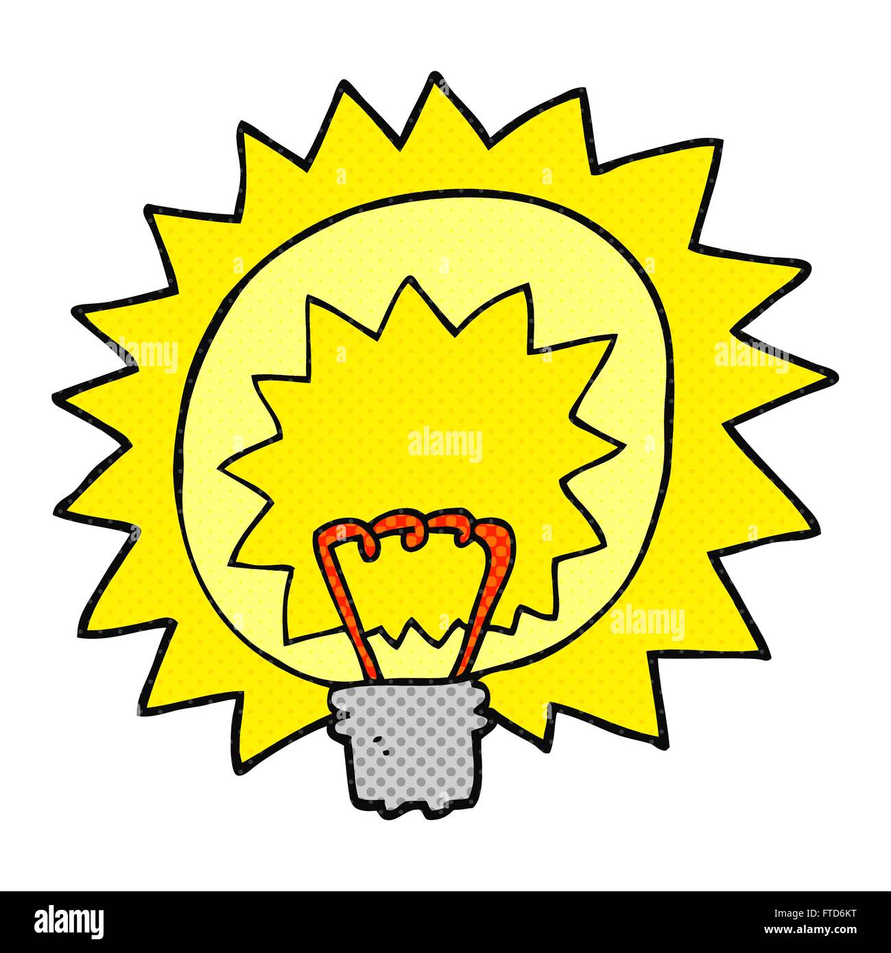 freehand drawn cartoon light bulb Stock Vector Image & Art - Alamy