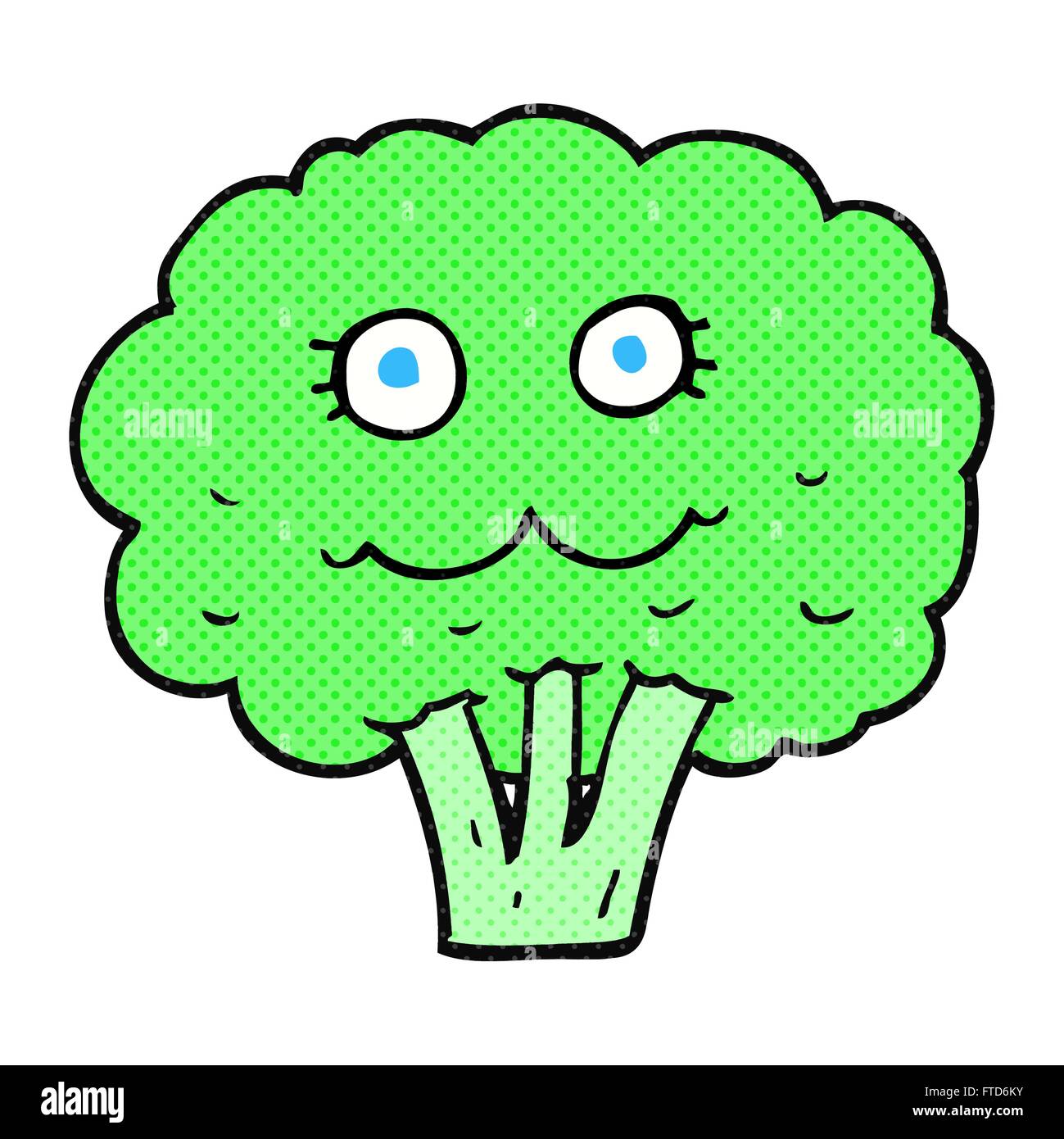 freehand drawn cartoon broccoli Stock Vector Image & Art - Alamy